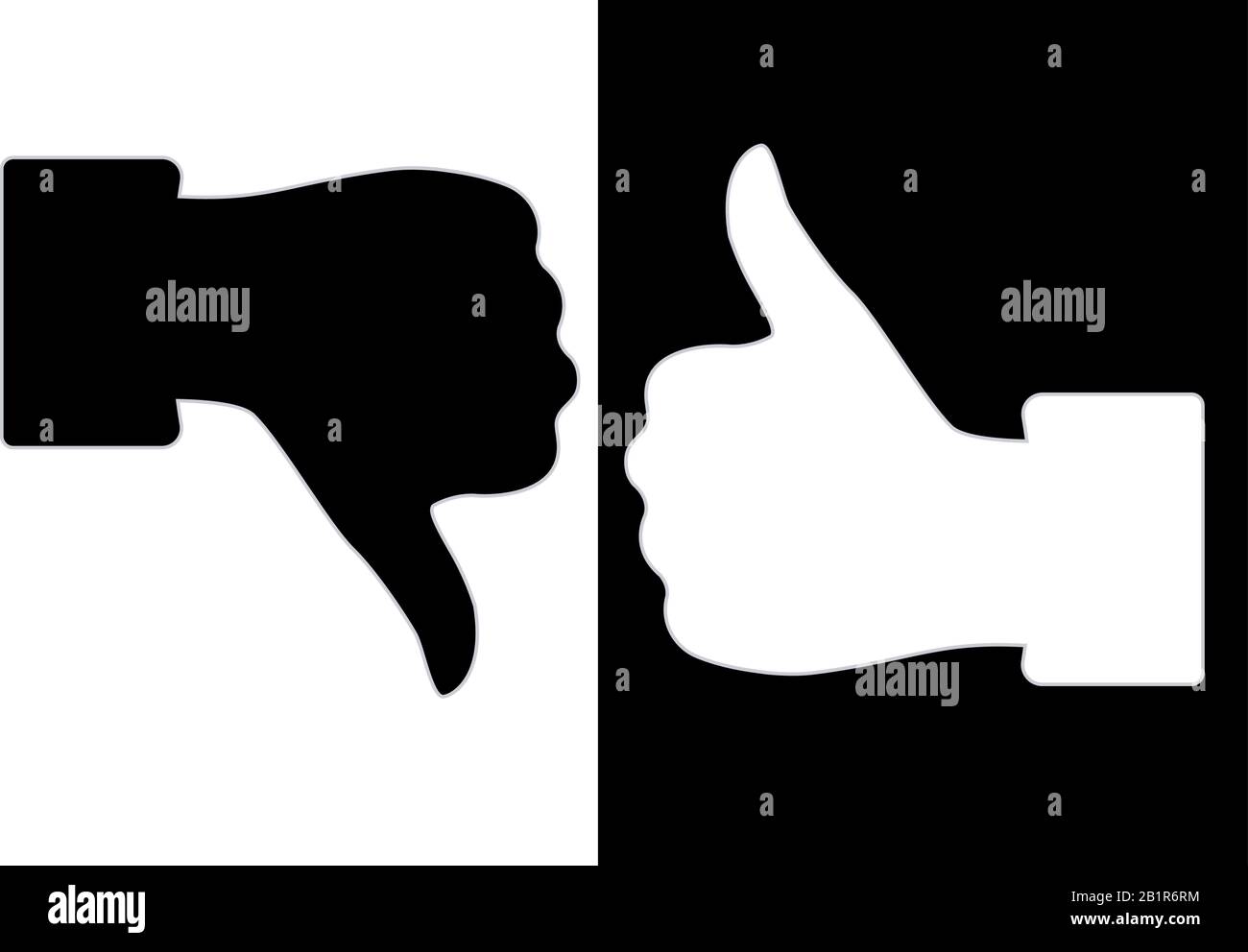 Black thumbs up hand Stock Vector Images - Alamy