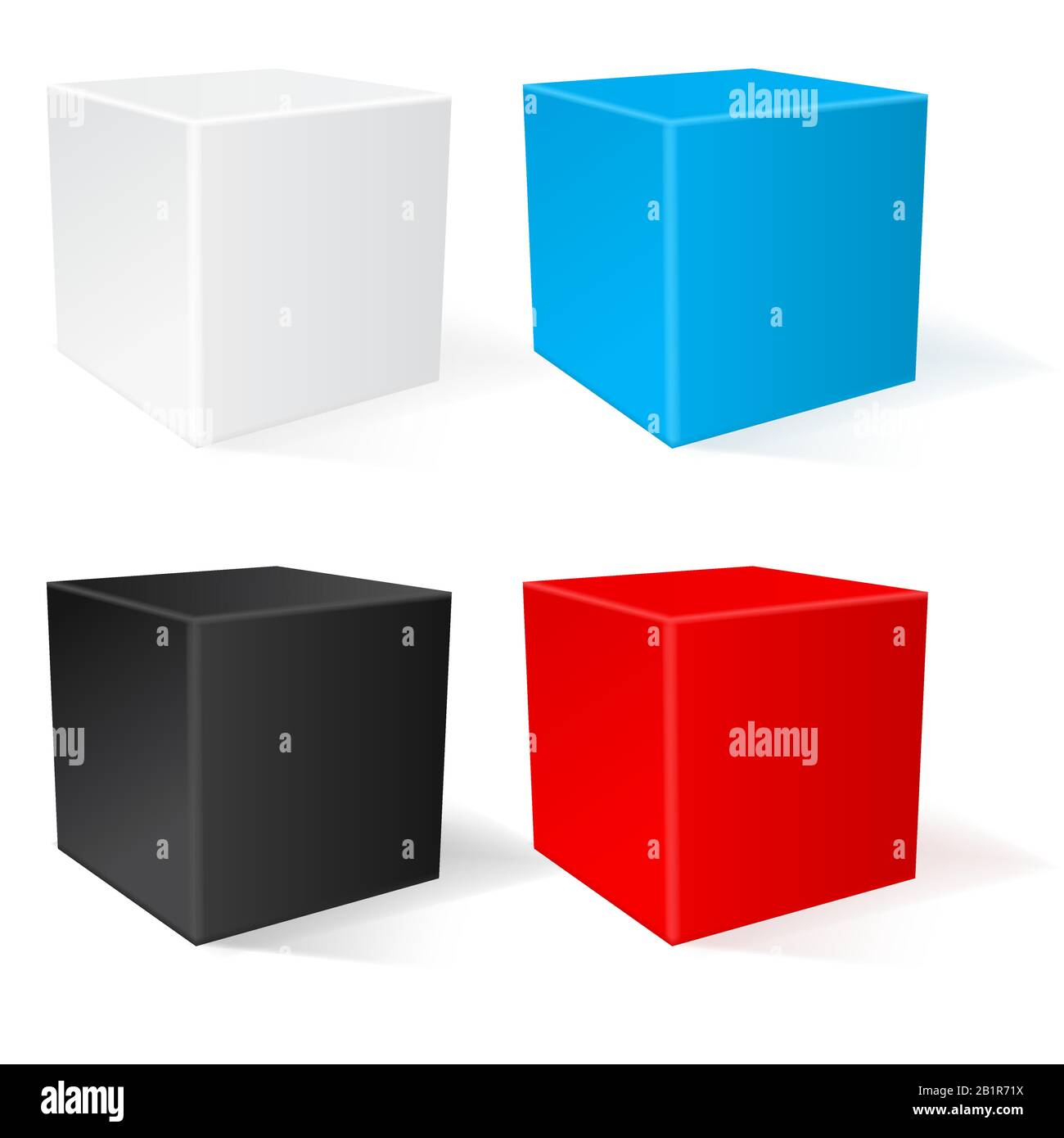 Cube. 3d colored geometric shapes Stock Vector Image & Art - Alamy