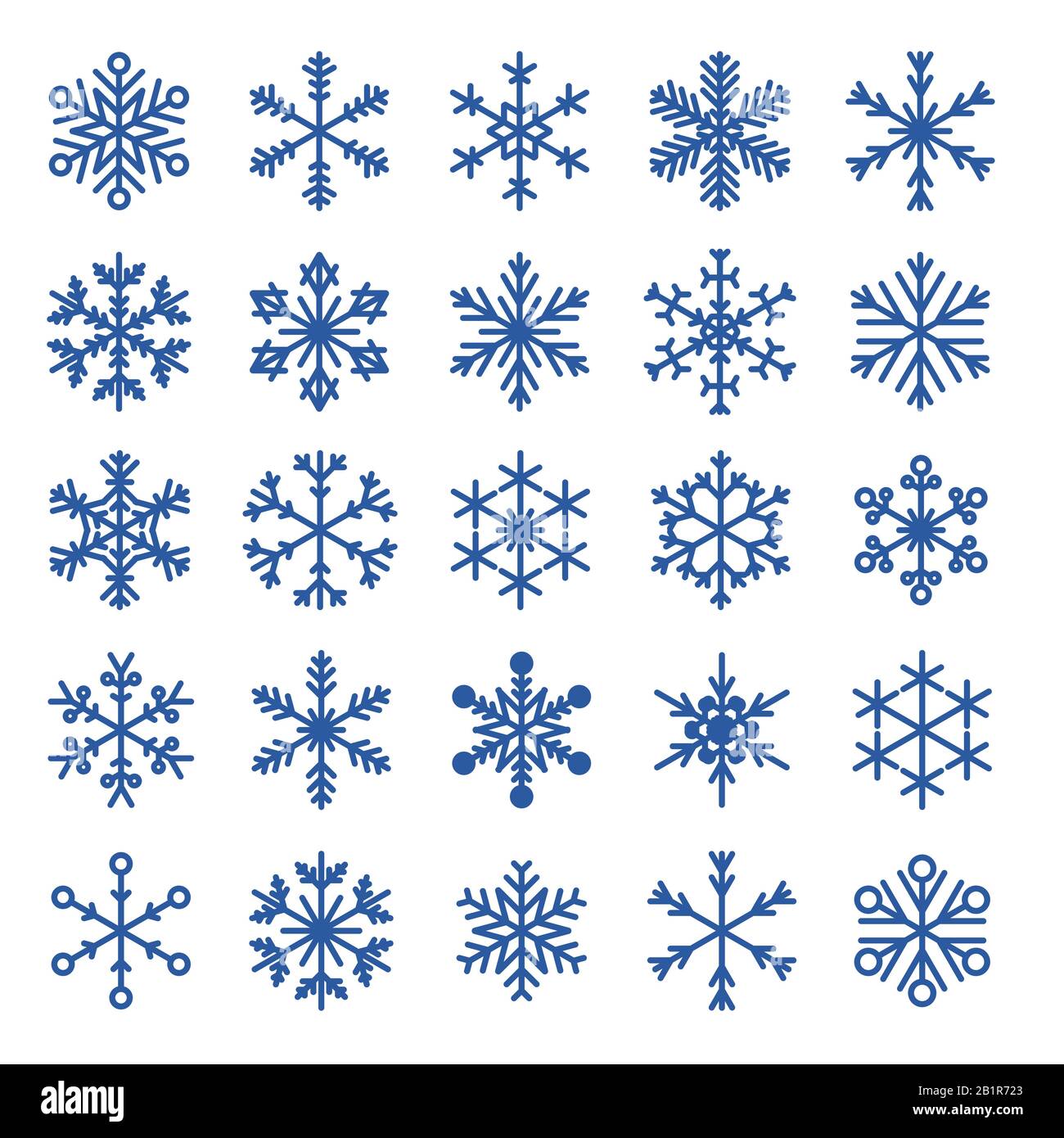 Vector snowflakes. Christmas snow flake icon set Stock Vector Image ...