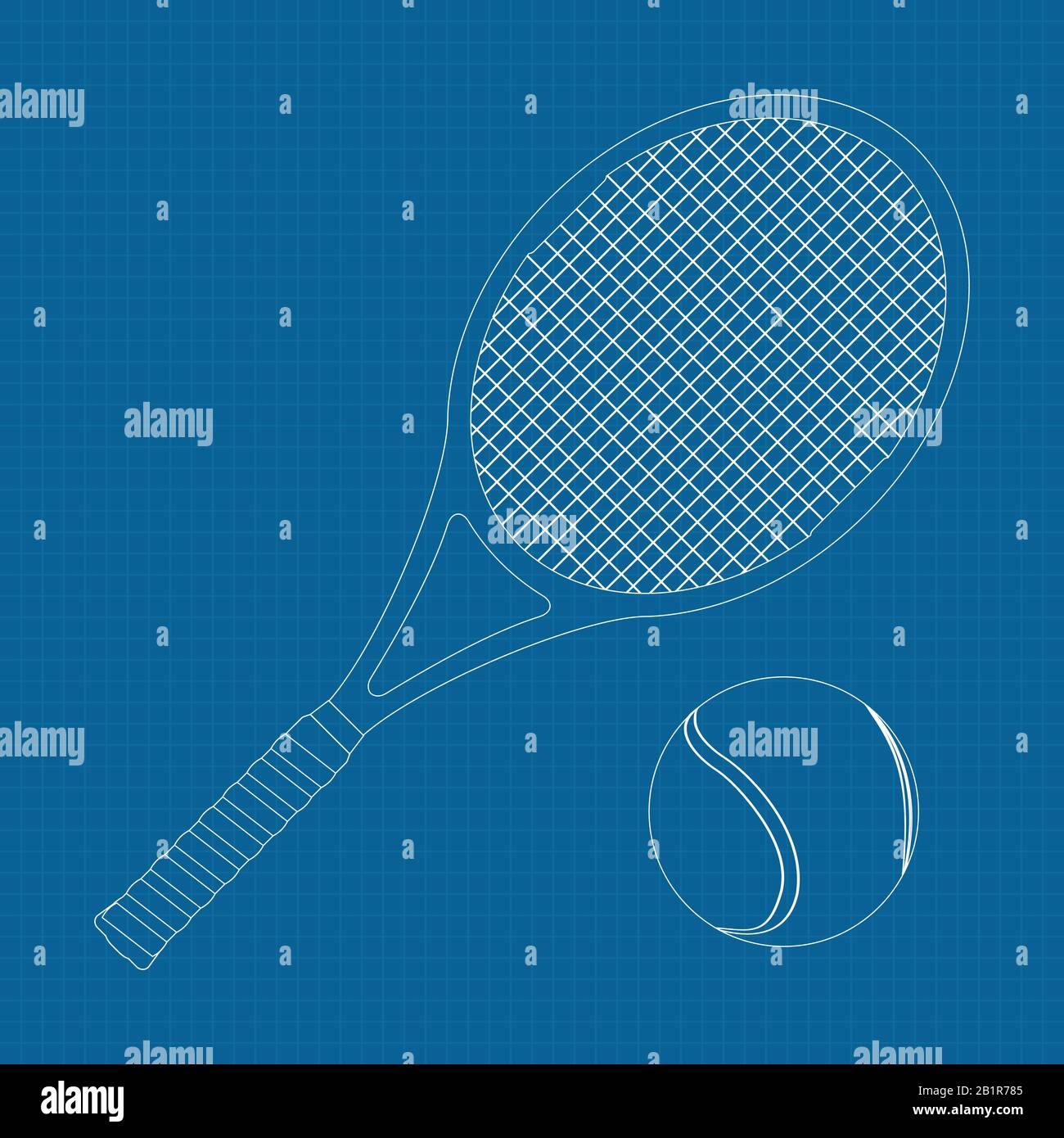 Drawing tennis ball equipment hi-res stock photography and images - Alamy