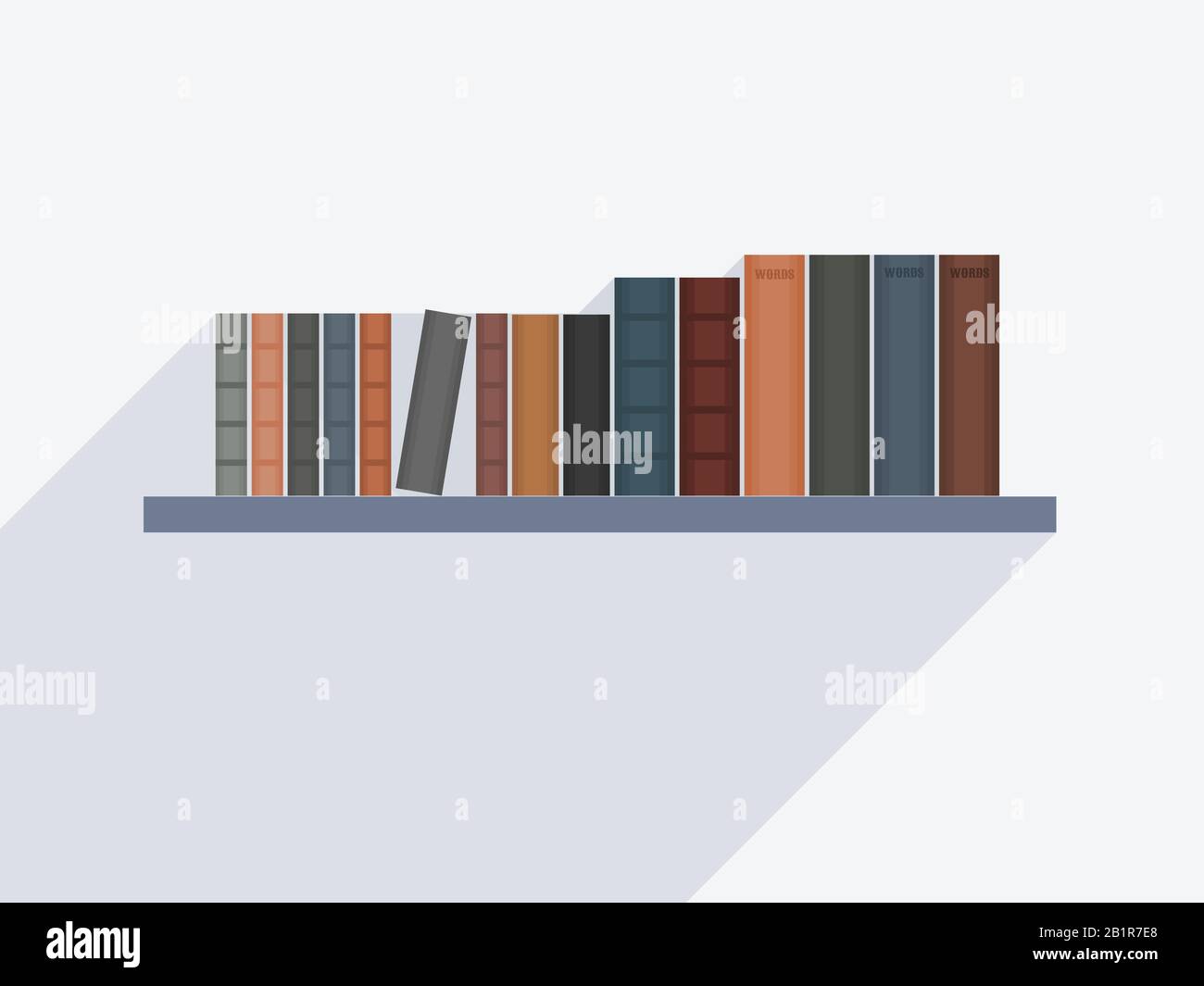 Vector bookshelf. Book shelf with books at home Stock Vector Image ...