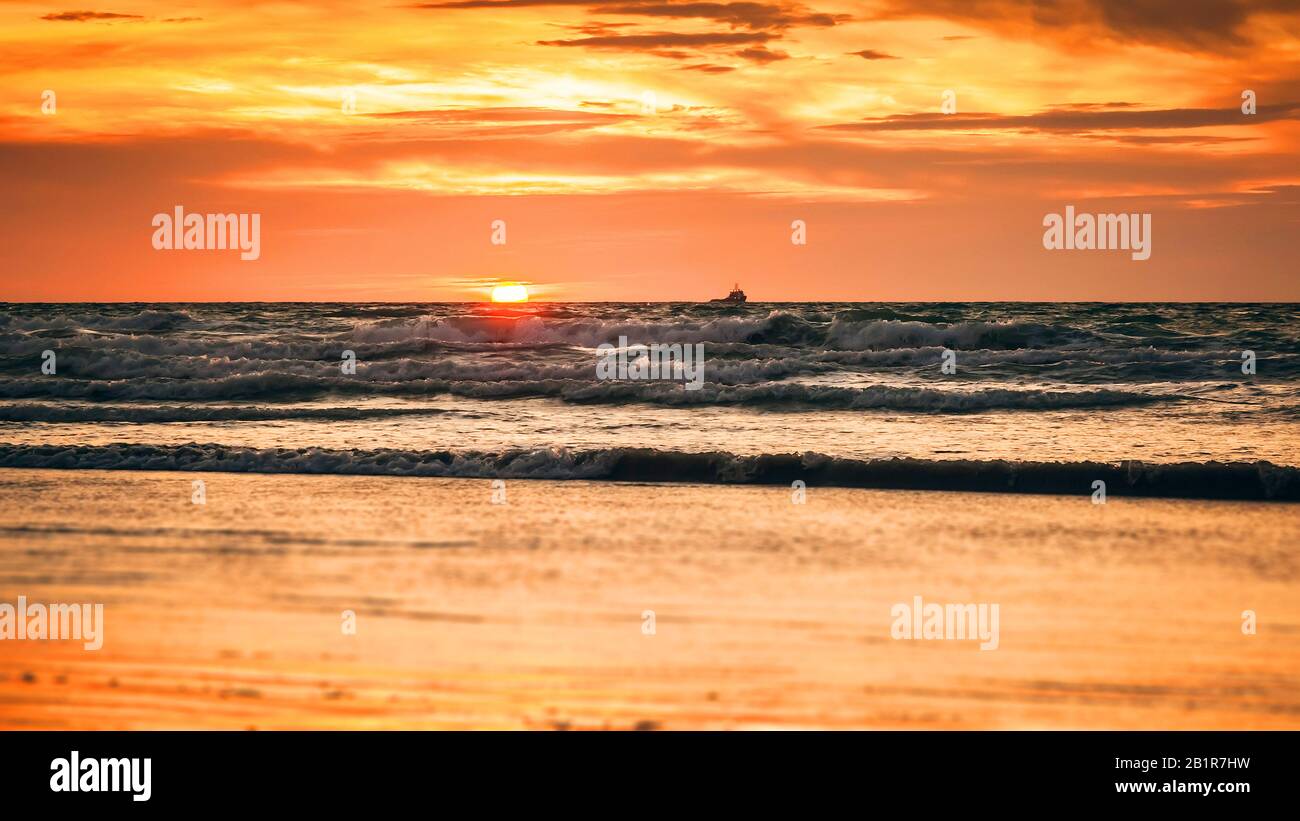 sunset at Broome coast, Australia Stock Photo - Alamy
