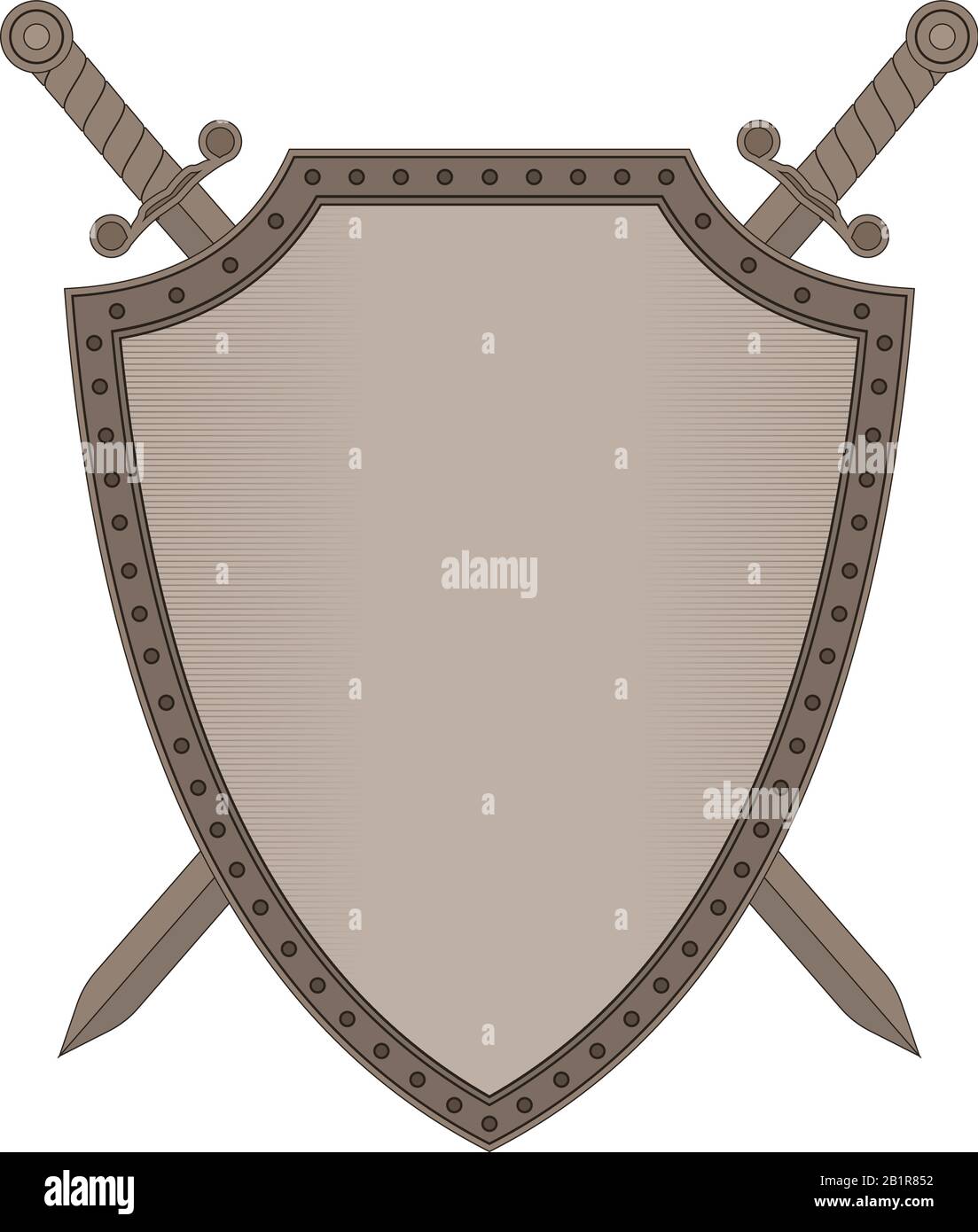 Shield swords isolated icon Cut Out Stock Images & Pictures - Alamy