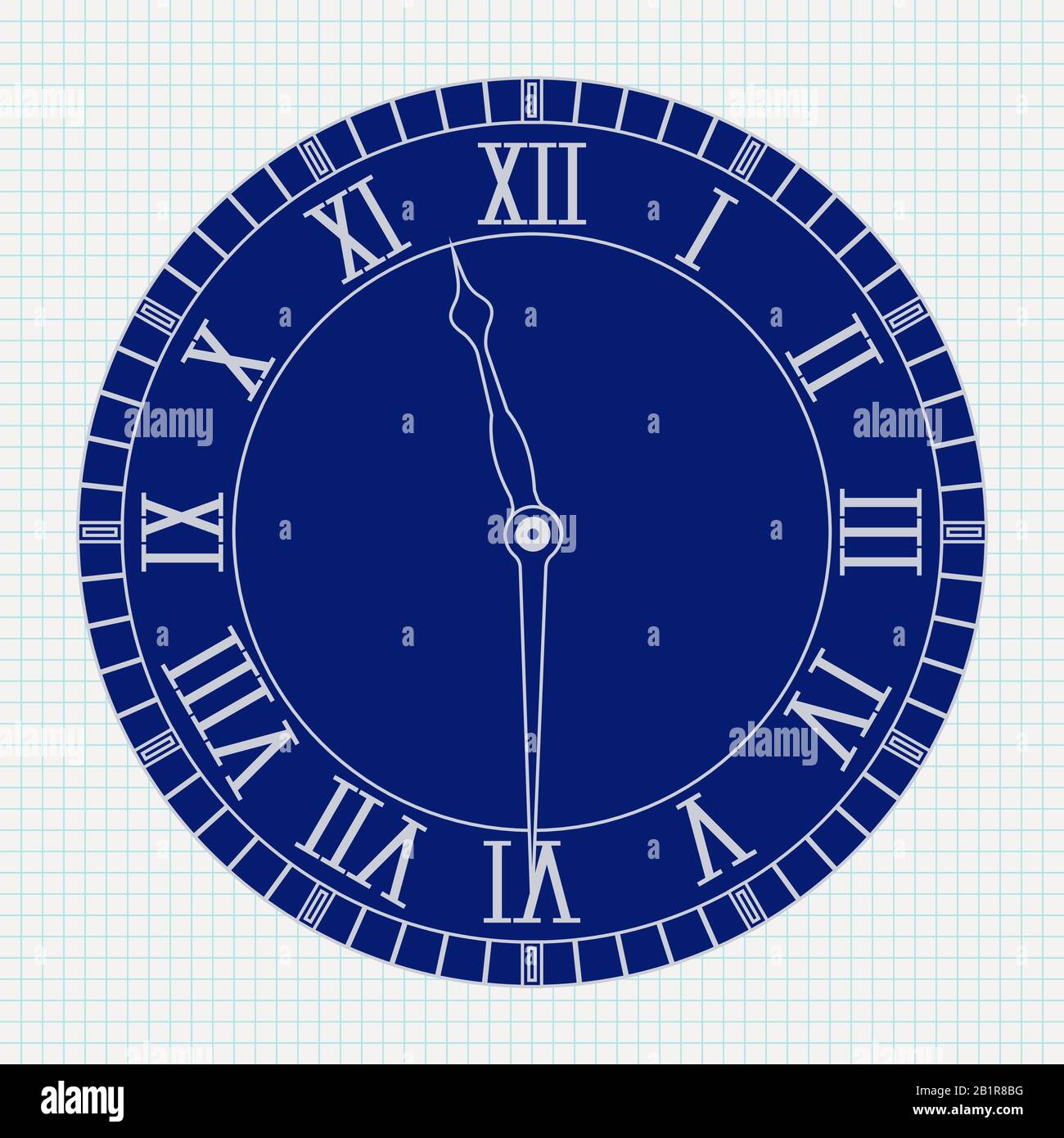 Roman numeral clock on lined paper background Stock Vector Image & Art ...