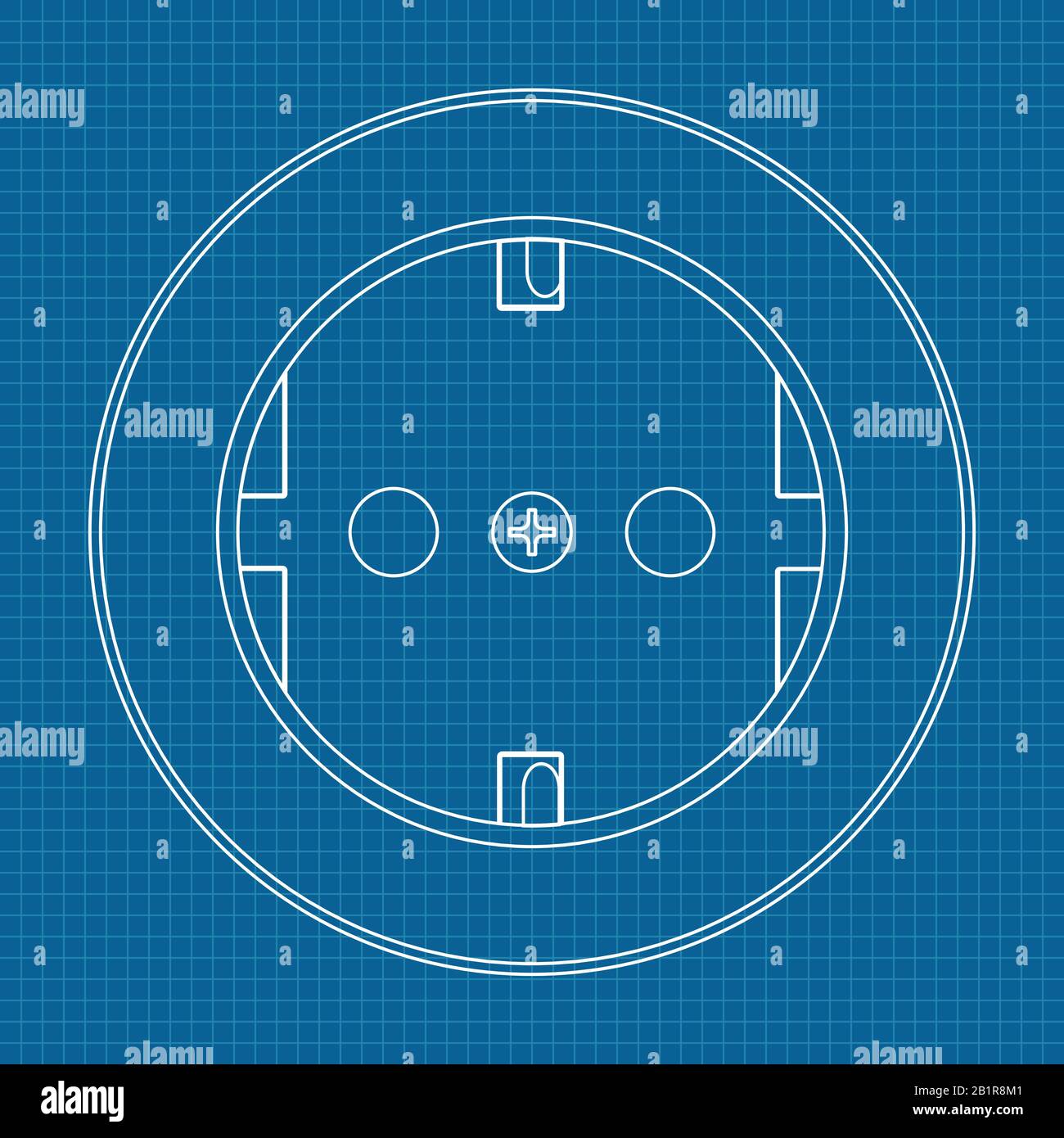 Power Socket On Blueprint Background Stock Vector Image And Art Alamy