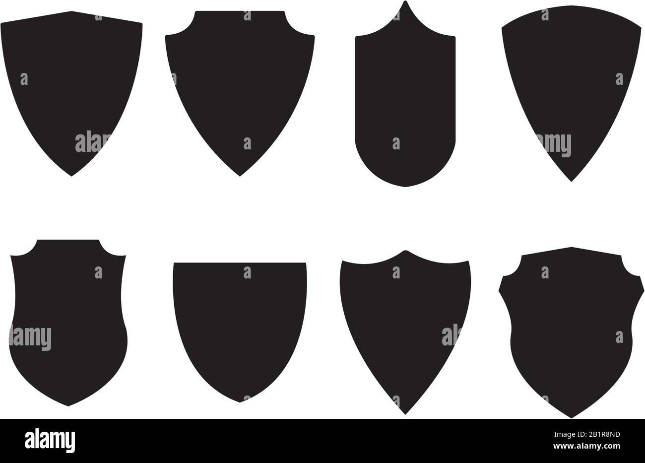 Vector blank shield icon Cut Out Stock Images & Pictures - Alamy