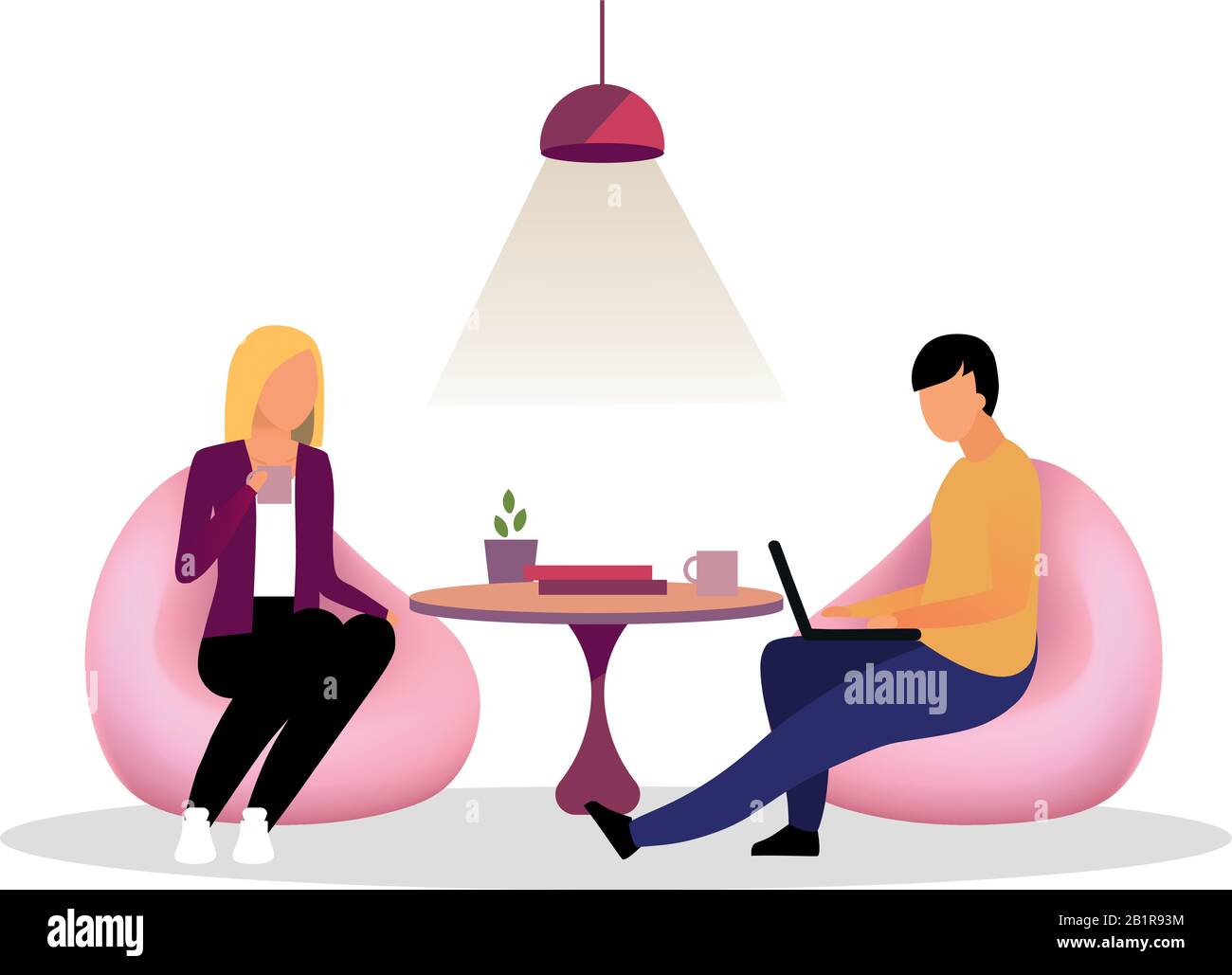 Lunch with co workers Stock Vector Images - Alamy