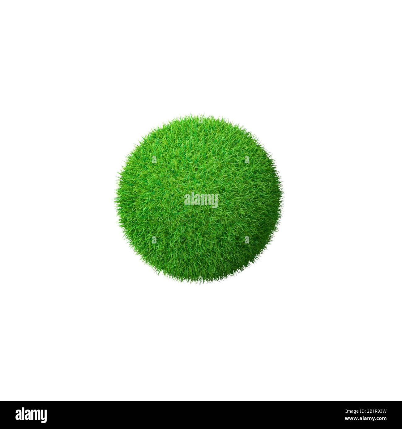 Grass planet on white background, 3D illustration, concept Stock Photo ...