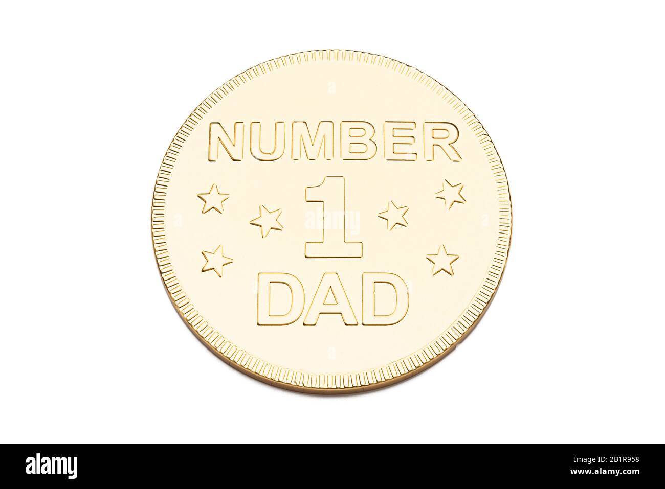Father's day gold number one dad medal Stock Photo - Alamy