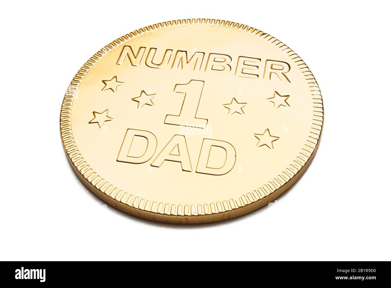 Father's day gold number one dad medal Stock Photo - Alamy