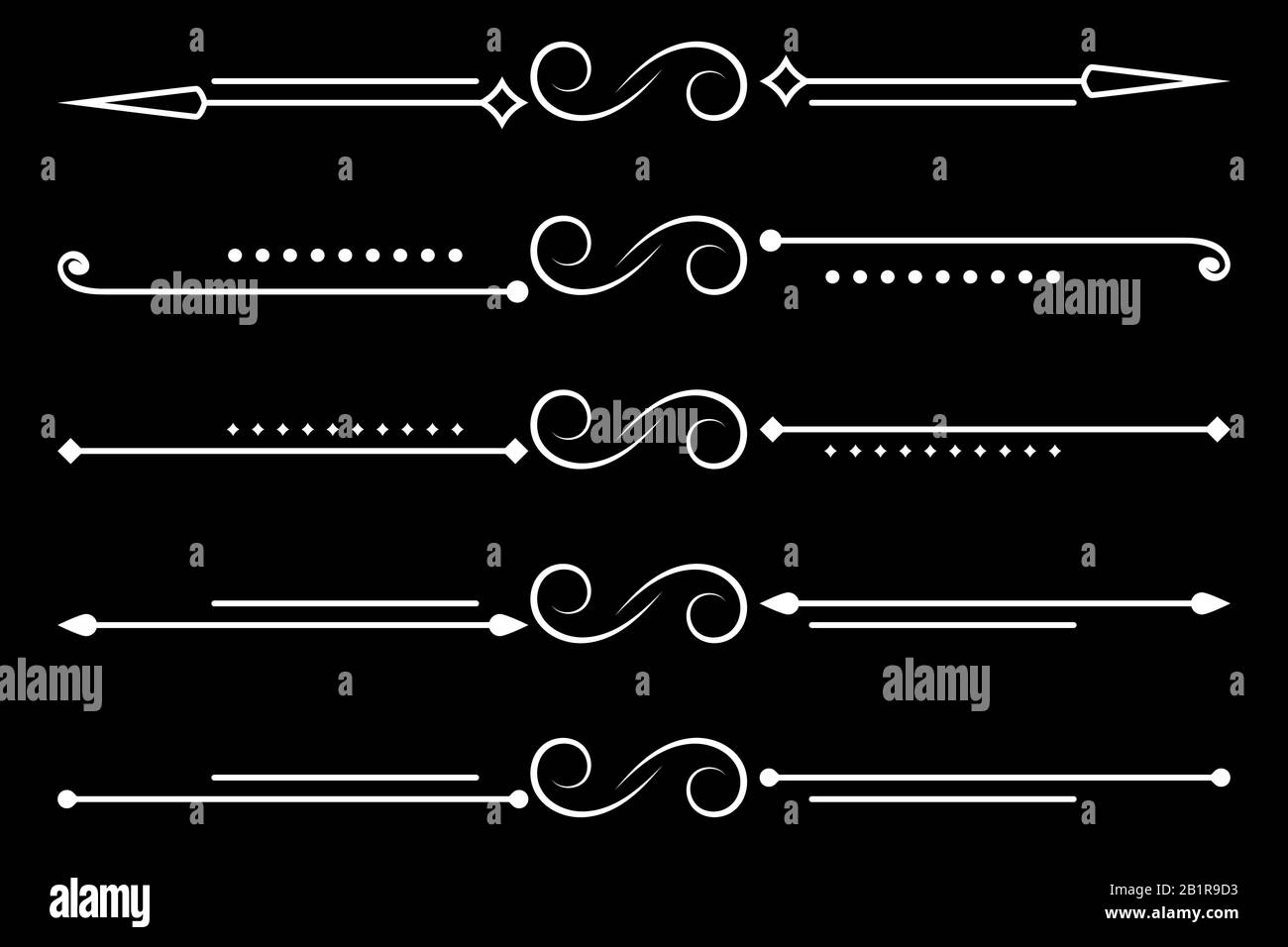 Black and white dividers hi-res stock photography and images - Alamy