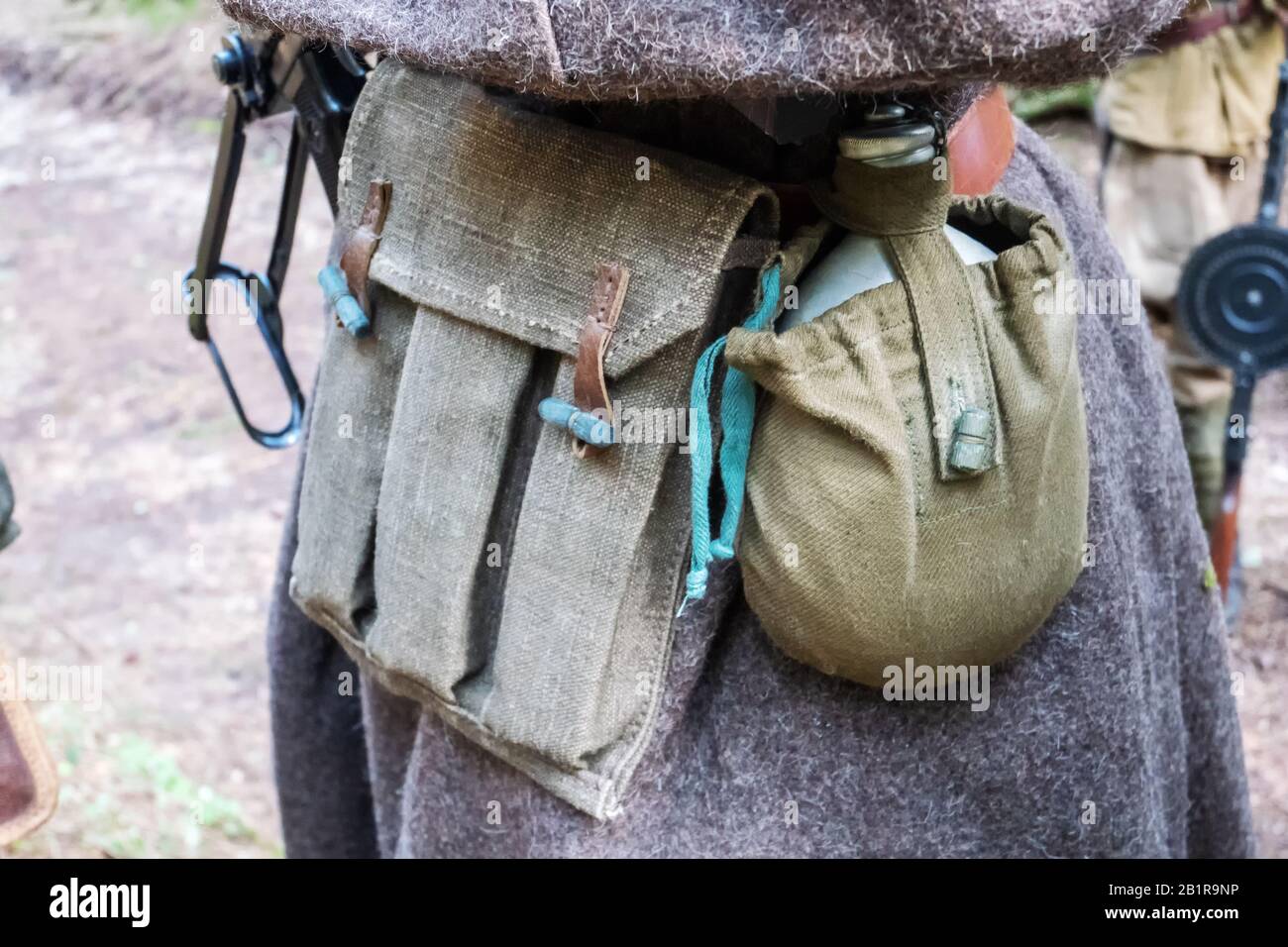 Detail of military equipment of soviet soldier. History, world Stock ...