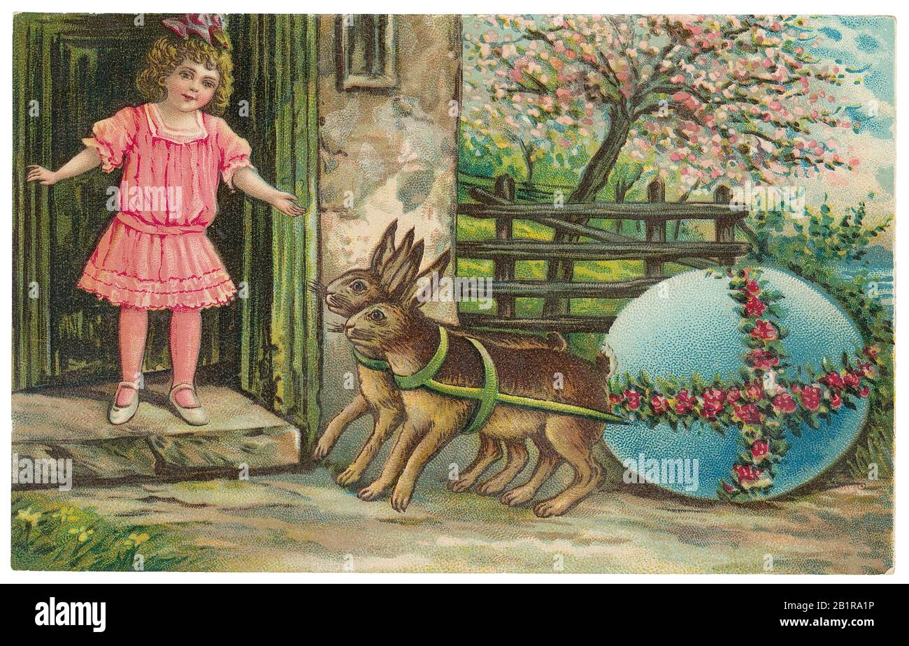 Vintage victorian Easter postcard Stock Photo - Alamy