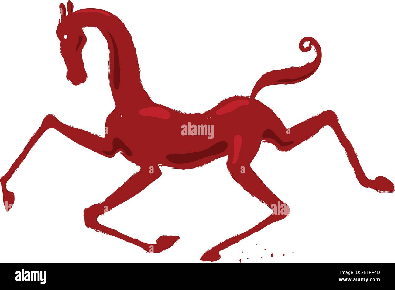 Black horse standing in Stock Vector Images - Alamy