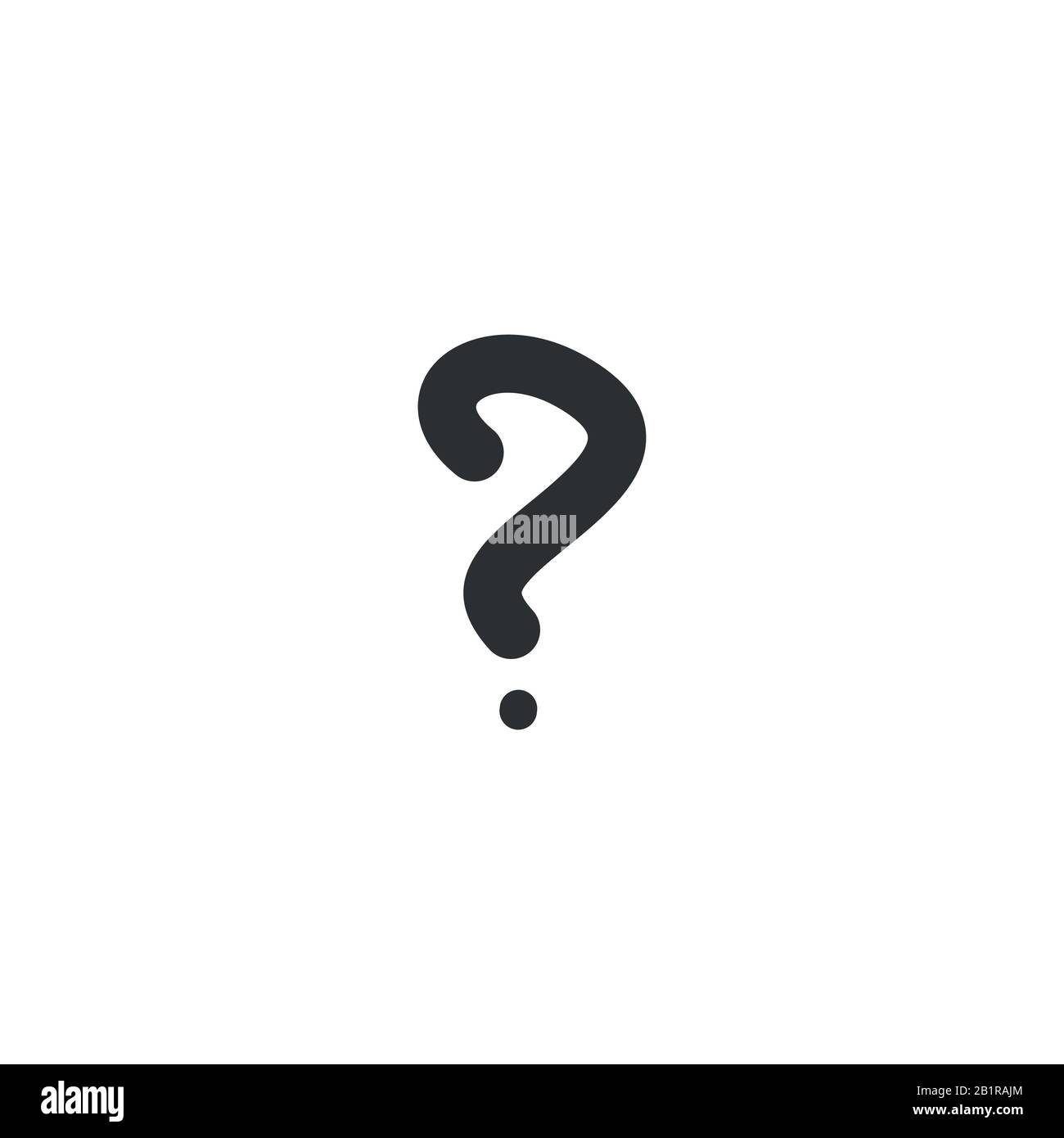 Hand drawn question mark sign icon. Flat vector illustration isolated ...
