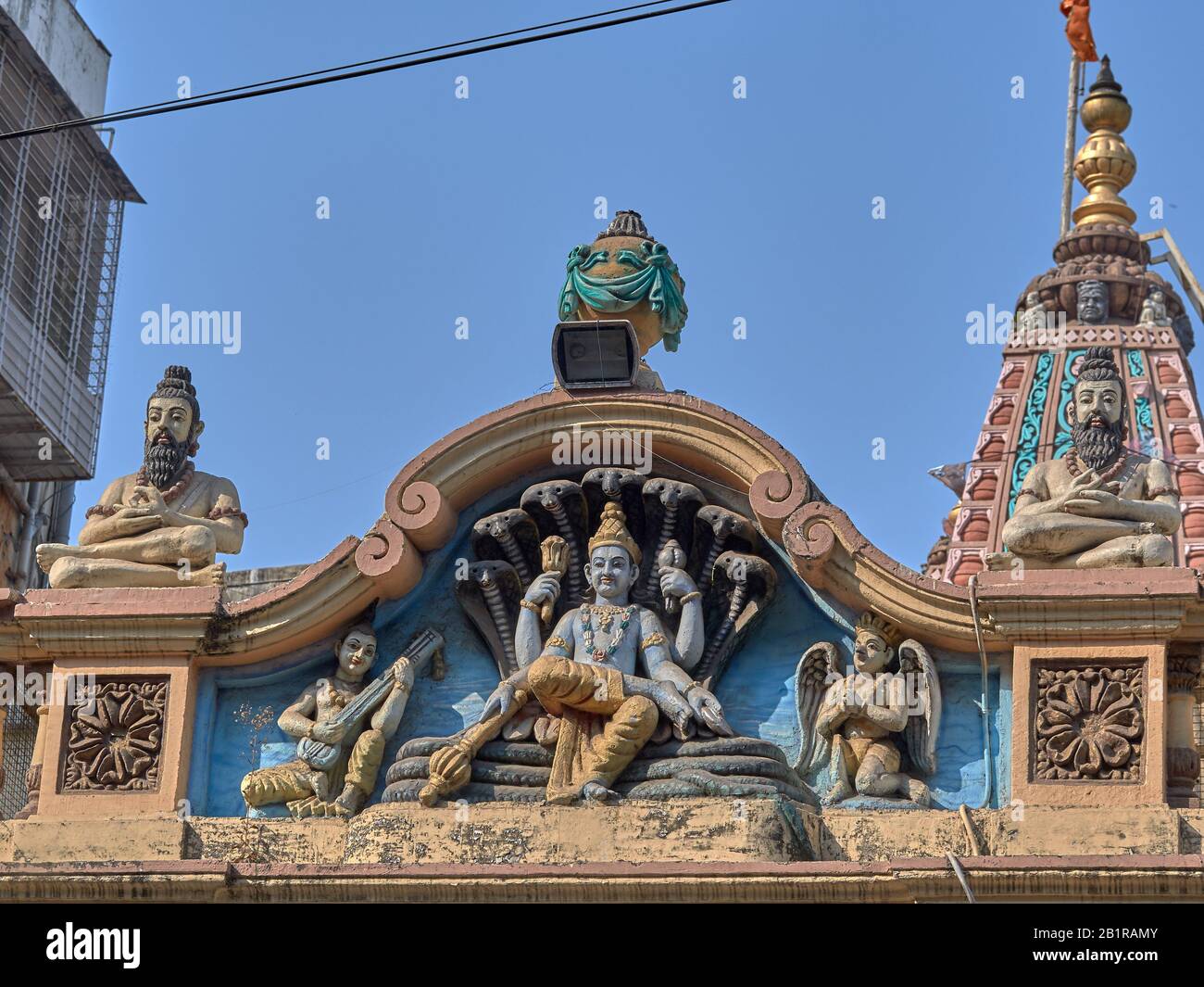 22 Sep 2020 stucco work of Narayan(Vishnu)Narad with Vina and Garuda at ...