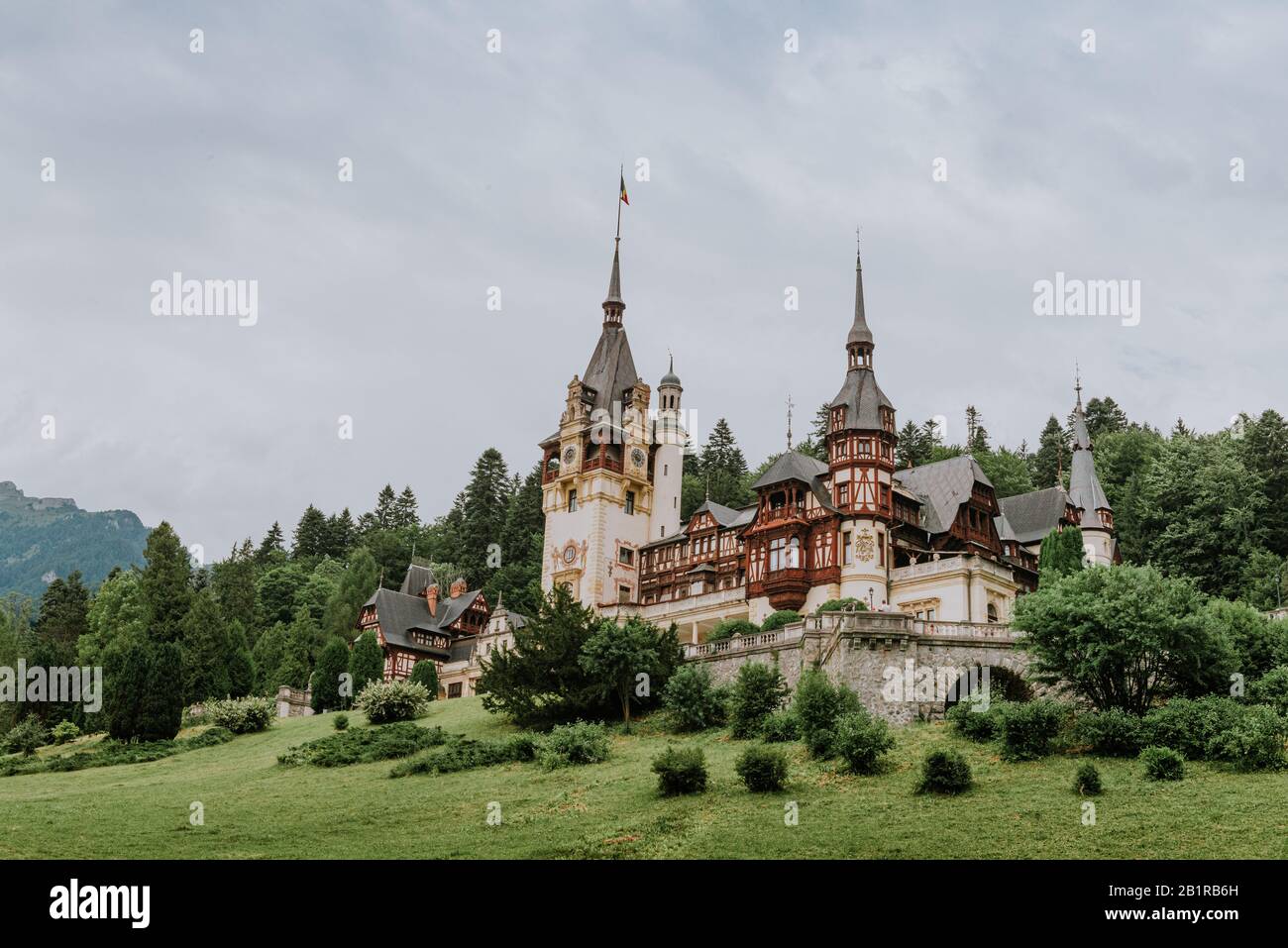 PELES IS A NEO-RENAISSANCE CASTLE IN THE CARPATHIAN MOUNTAINS, NEAR ...