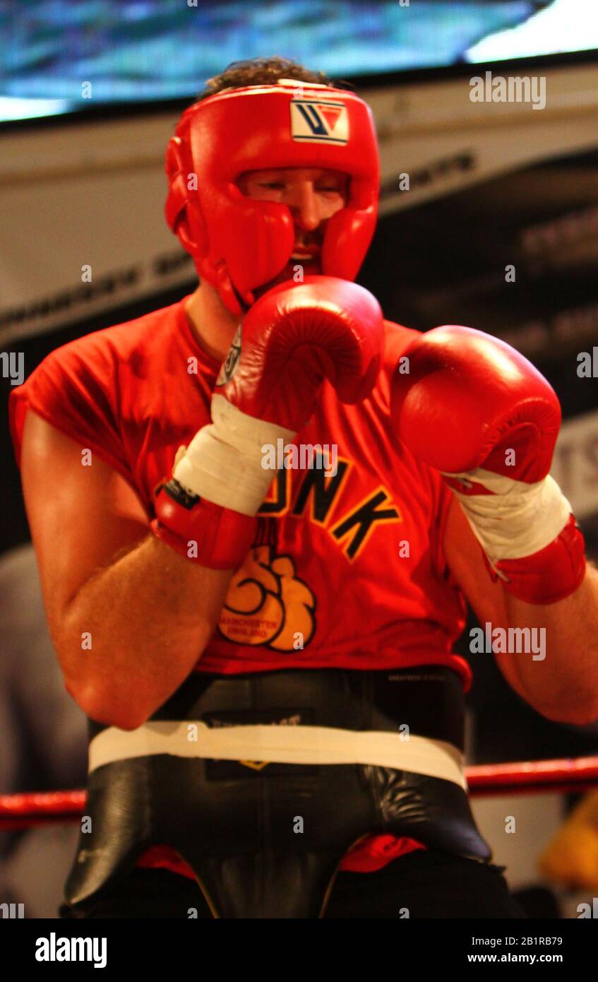 Manchester,Uk World Boxing Champion Tyson Fury trains at Trafford ...