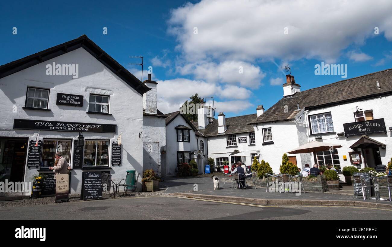 Hawkshead, Cumbria, England. The popular village in the heart of the ...