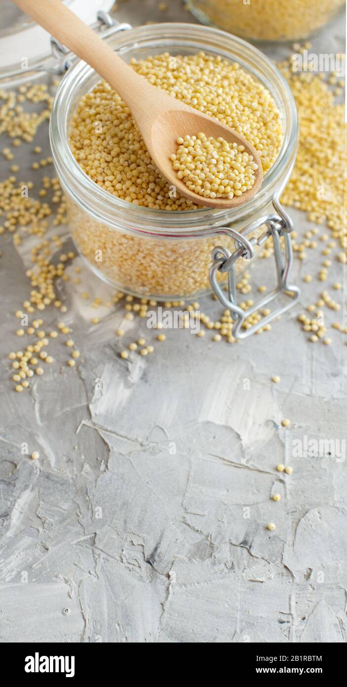 Gluten free hulled millet hi-res stock photography and images - Alamy