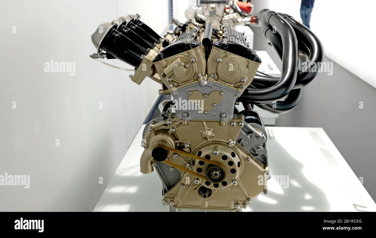 1976 BMW 762 power engine in the museum Stock Photo - Alamy