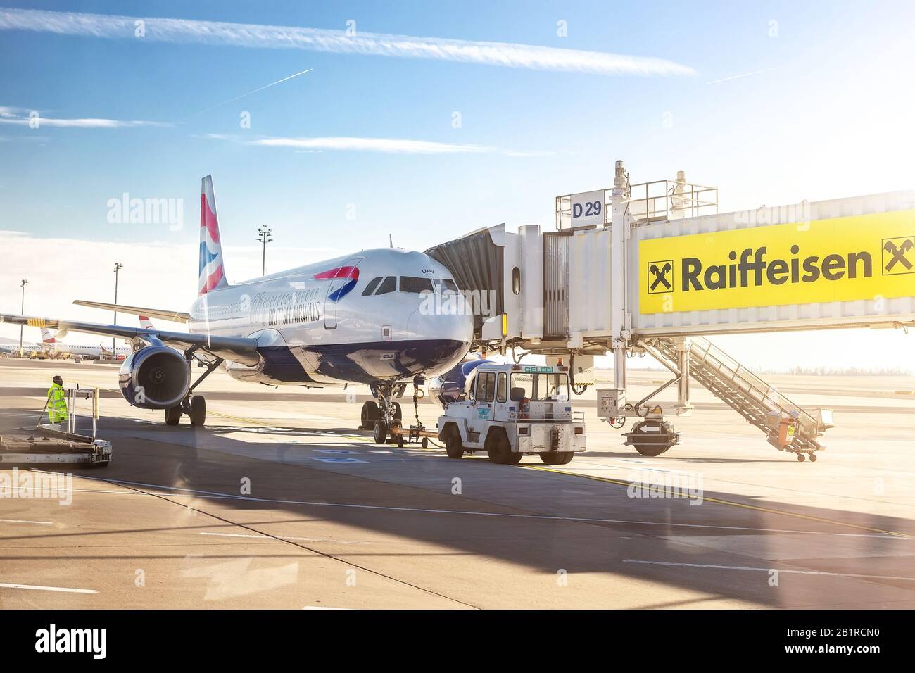 Vienna, Austria- January 17, 2019: British airways aircraft Airbus A320 ...
