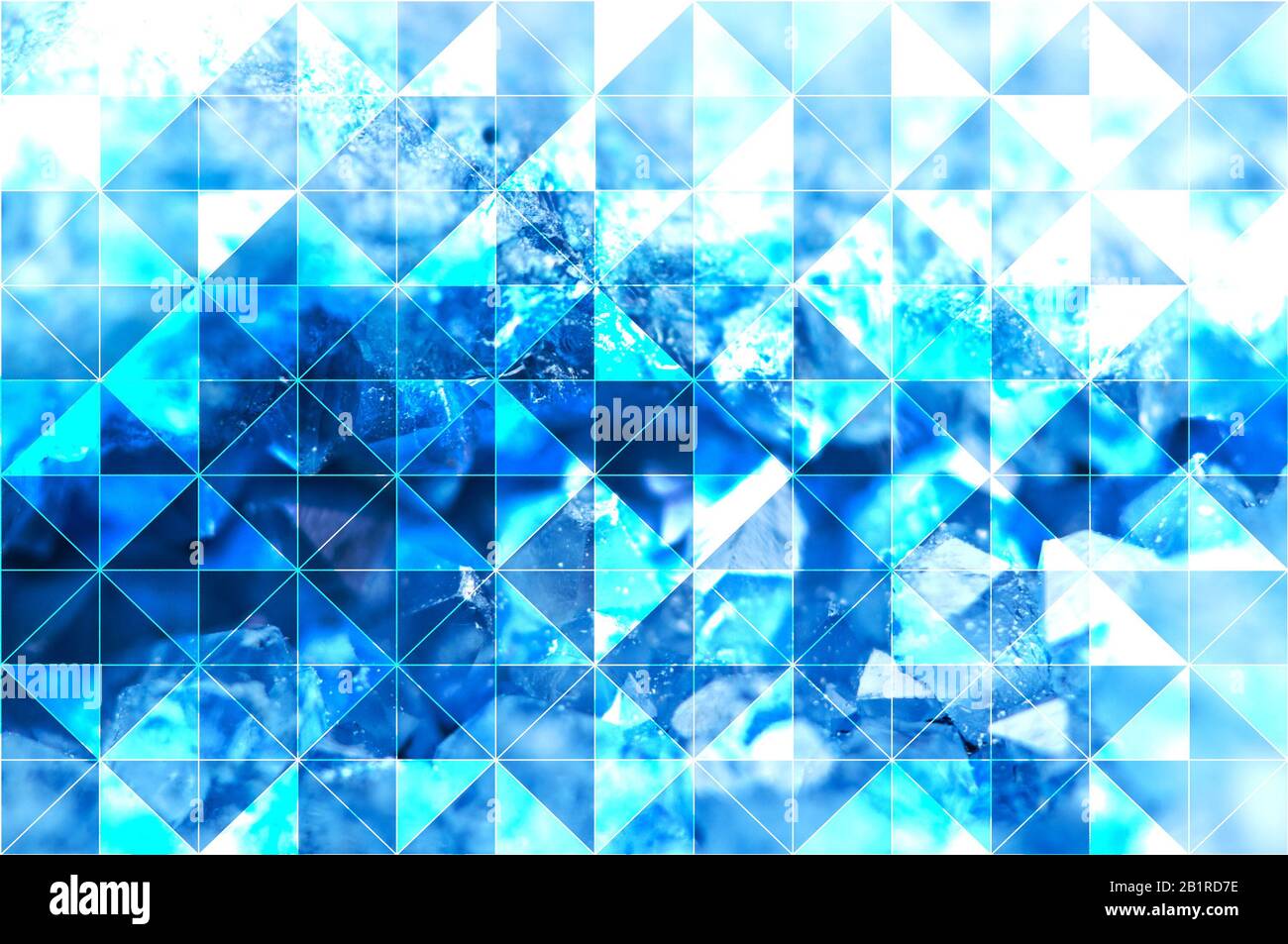 Blue turquoise abstract polygonal background of isosceles triangles ...