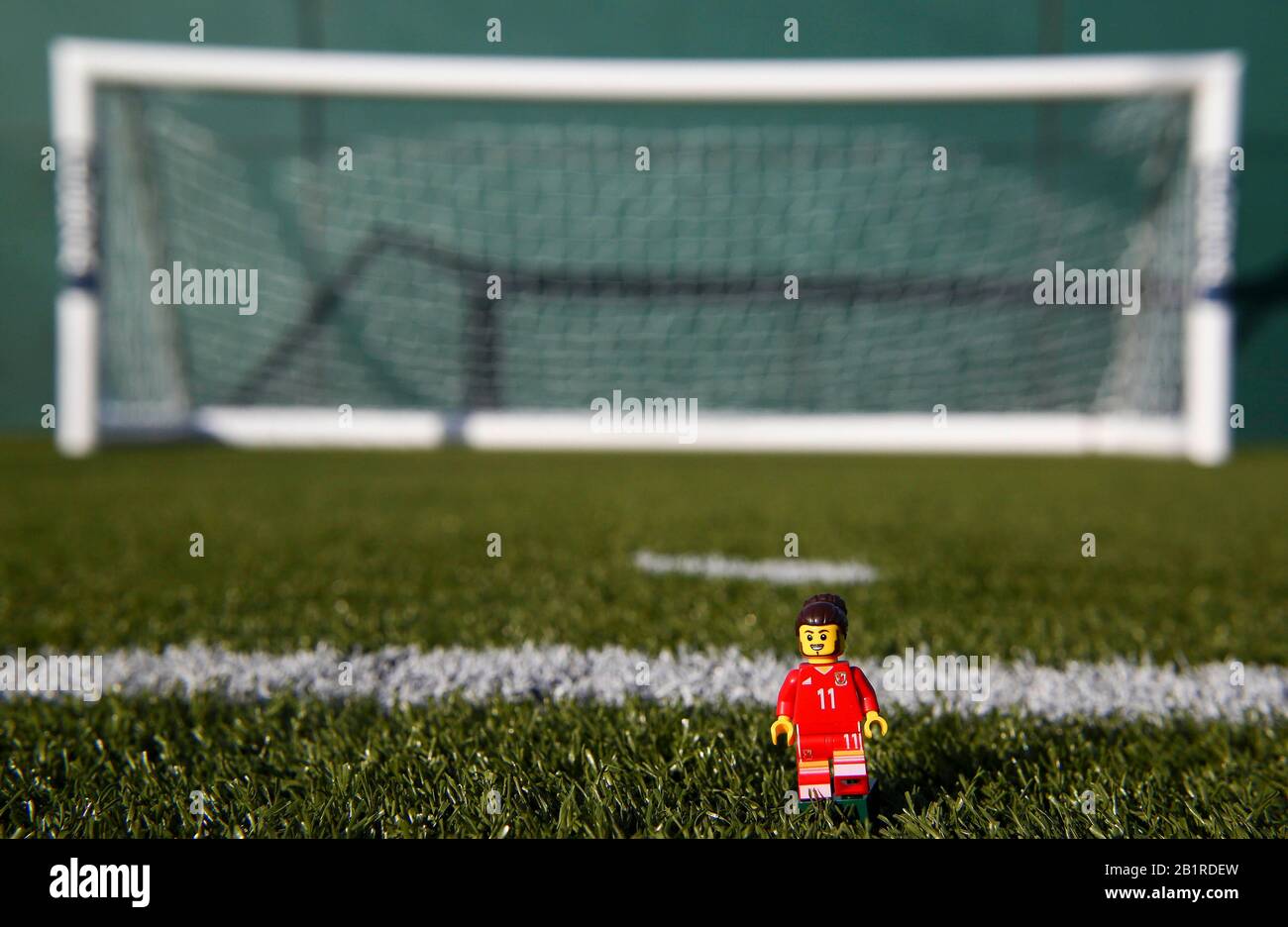 A miniature figurine of football player Gareth Bale, which is one of ...