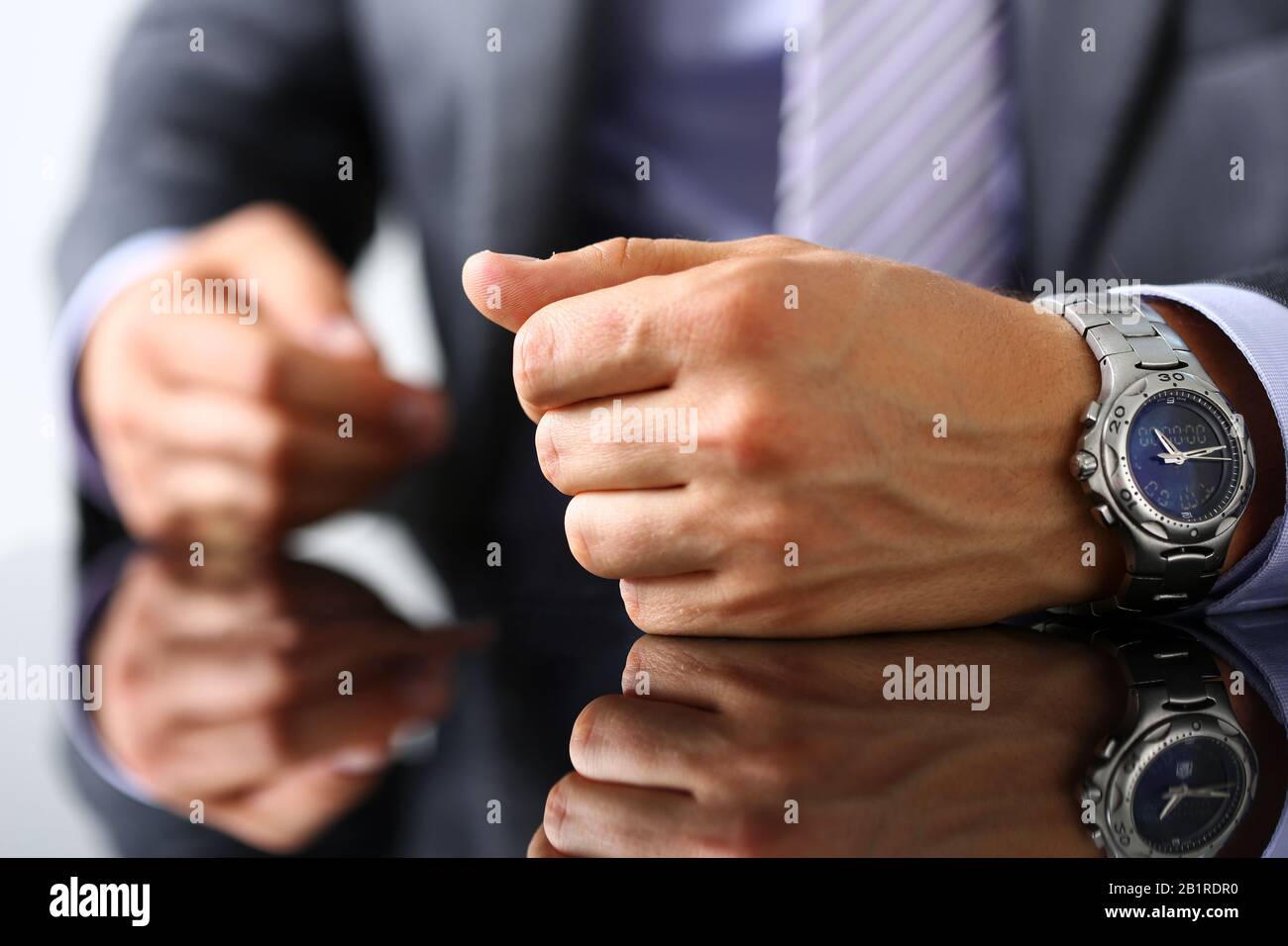 Empty arms of man in suit and tie closeup Stock Photo - Alamy
