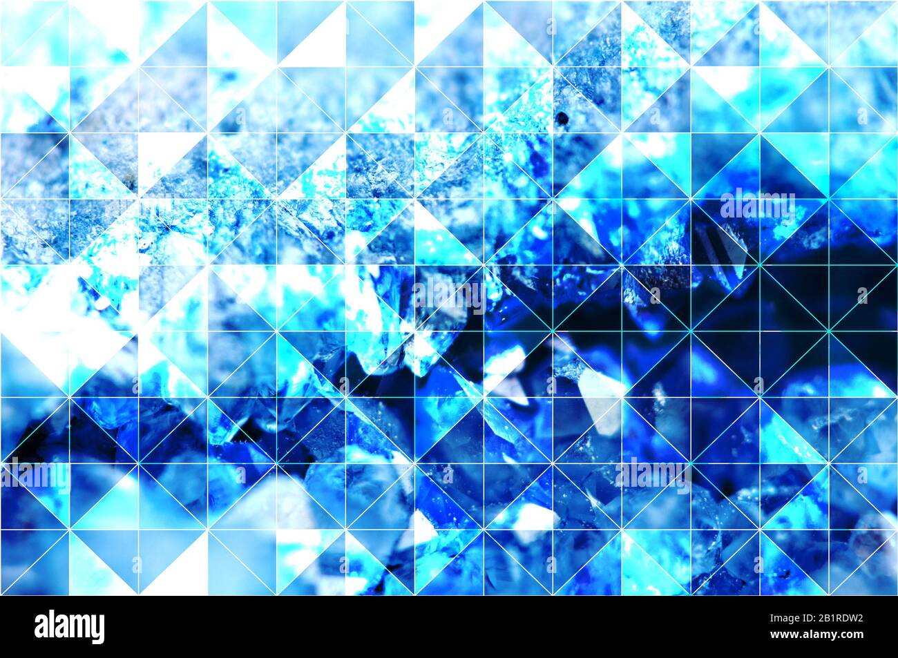 Blue turquoise abstract polygonal background of isosceles triangles ...