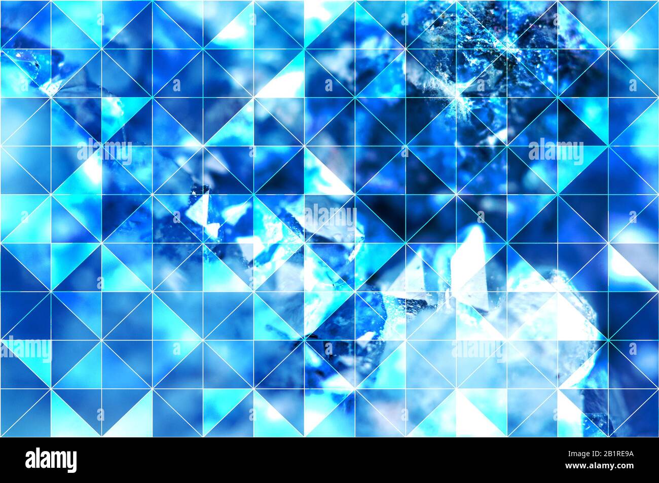 Blue turquoise abstract polygonal background of isosceles triangles ...