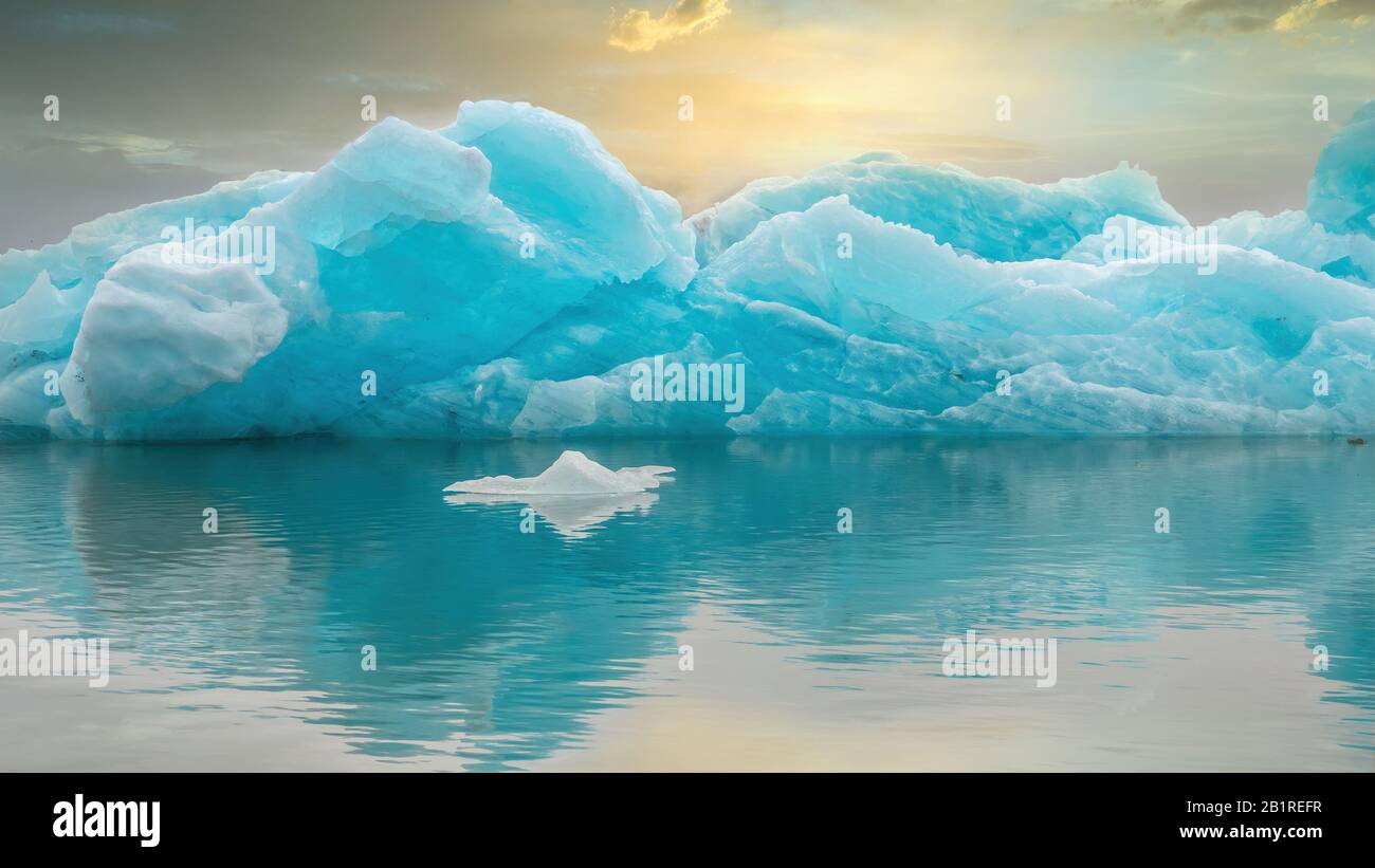Iceberg sun in background sunrise hi-res stock photography and images ...