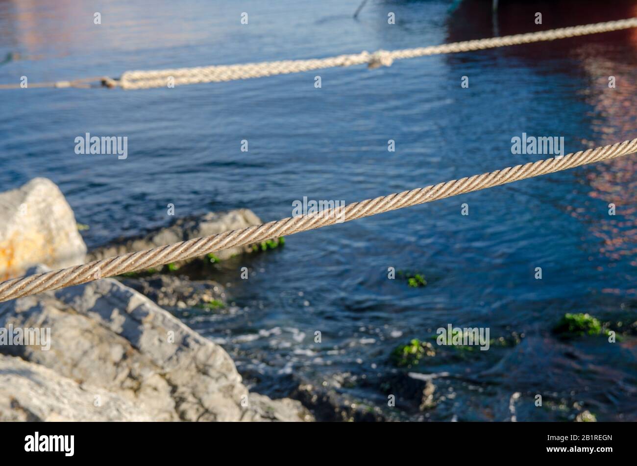 Rope in The Sea Stock Photo - Alamy