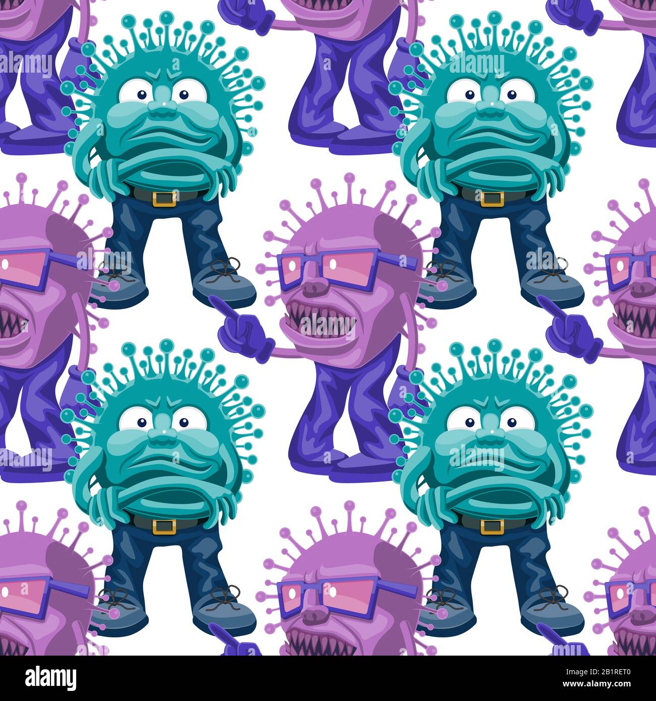 Vector cartoon illustration virus germ hi-res stock photography and ...