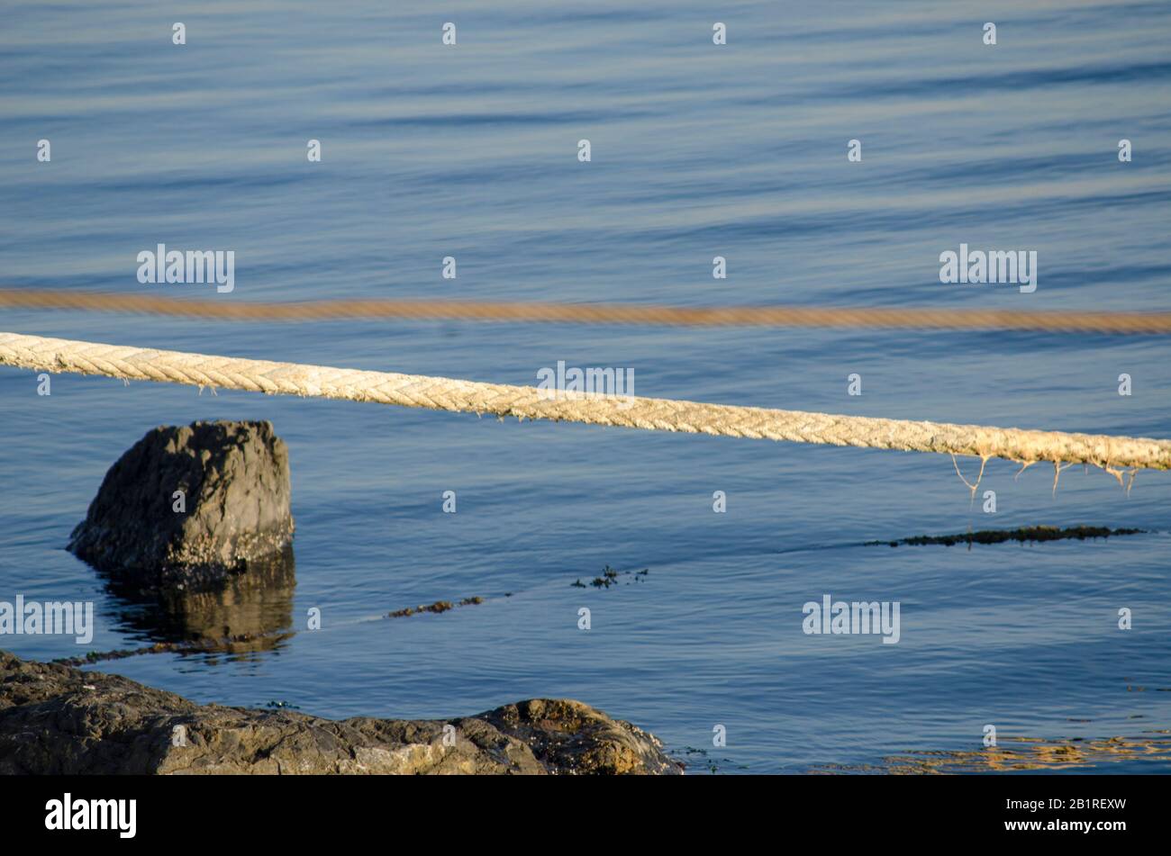 Rope in The Sea Stock Photo - Alamy