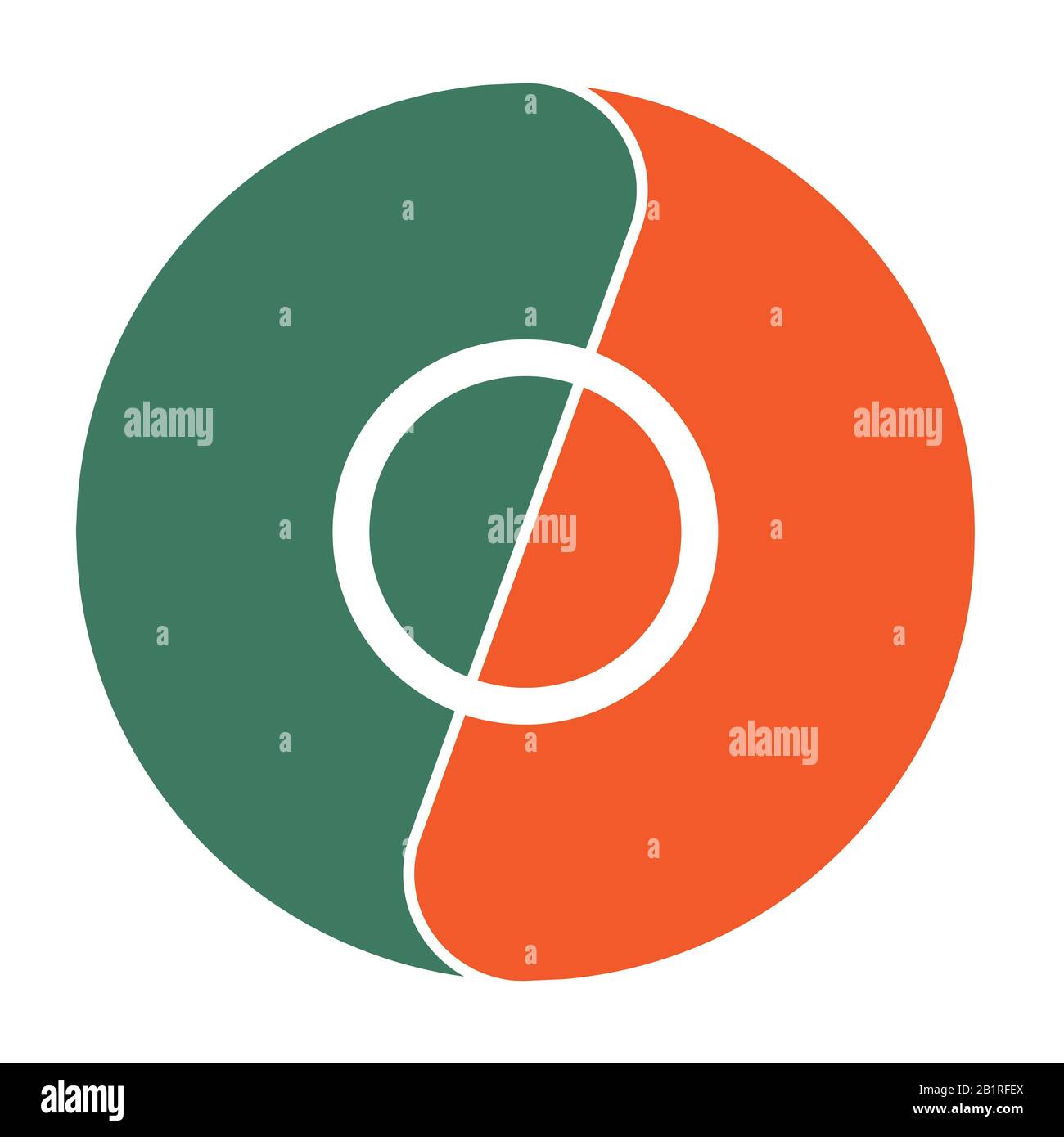 Template Pie chart for Infographics with 2 positions area text Stock ...