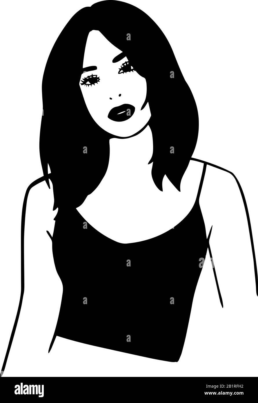 Beauty beautiful attractive Black and White Stock Photos & Images - Alamy