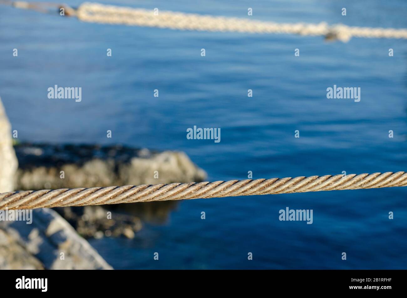 Rope in The Sea Stock Photo - Alamy