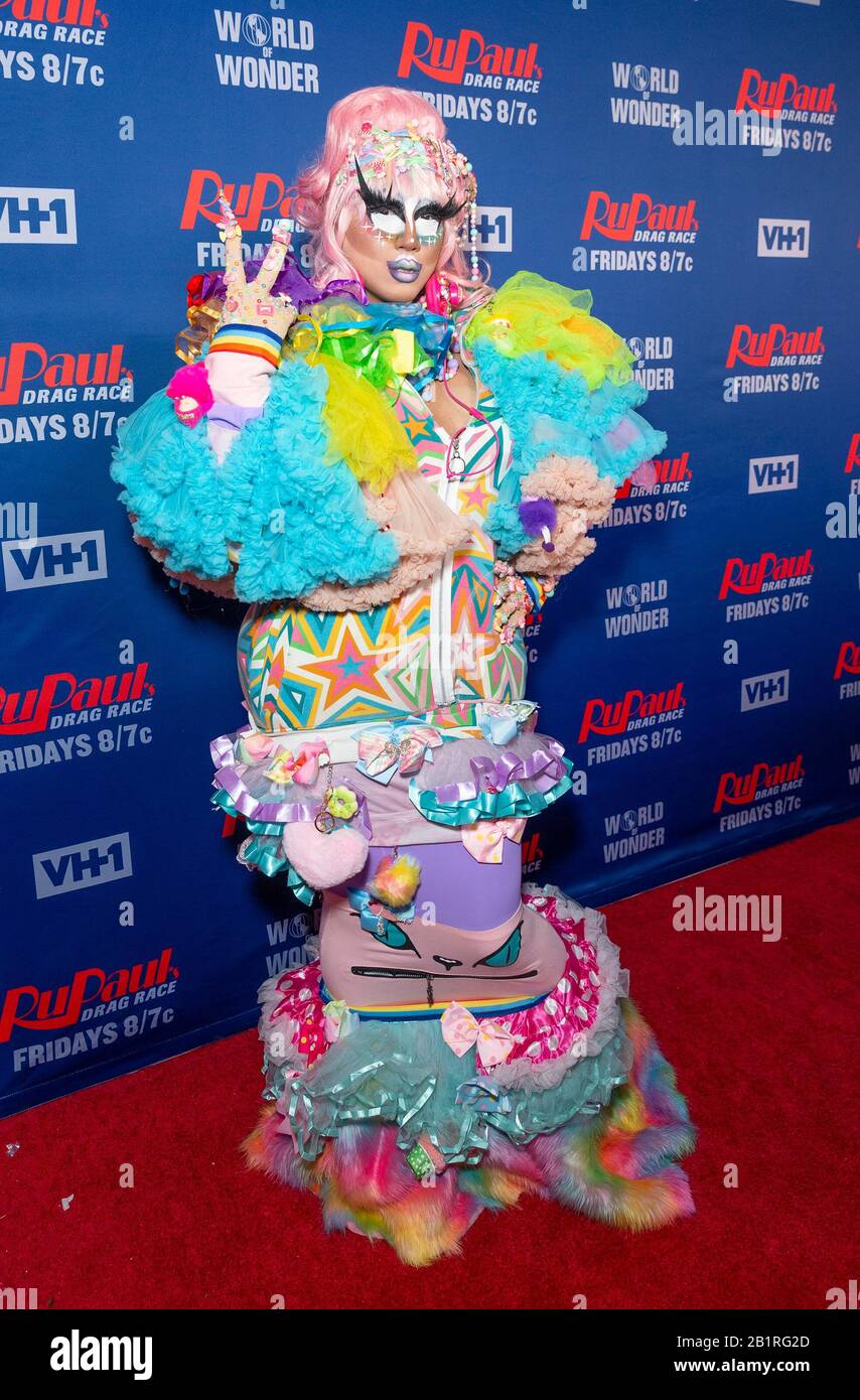 New York, United States. 26th Feb, 2020. Drag Queen Rock M Shakura ...