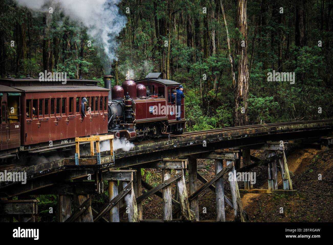Puffing billy steam engine driver hi-res stock photography and images - Alamy