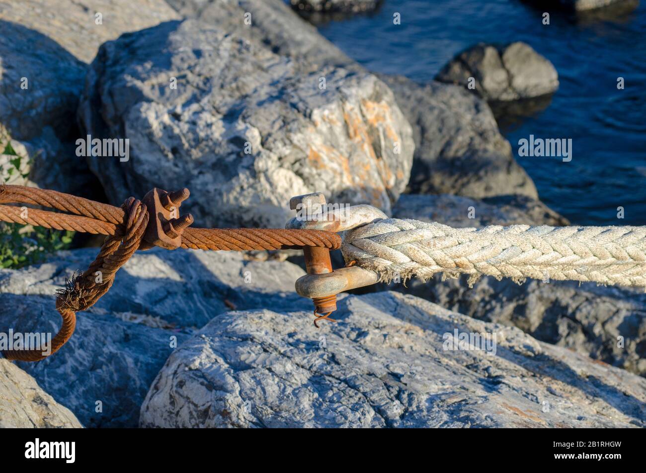 Rope in The Sea Stock Photo - Alamy