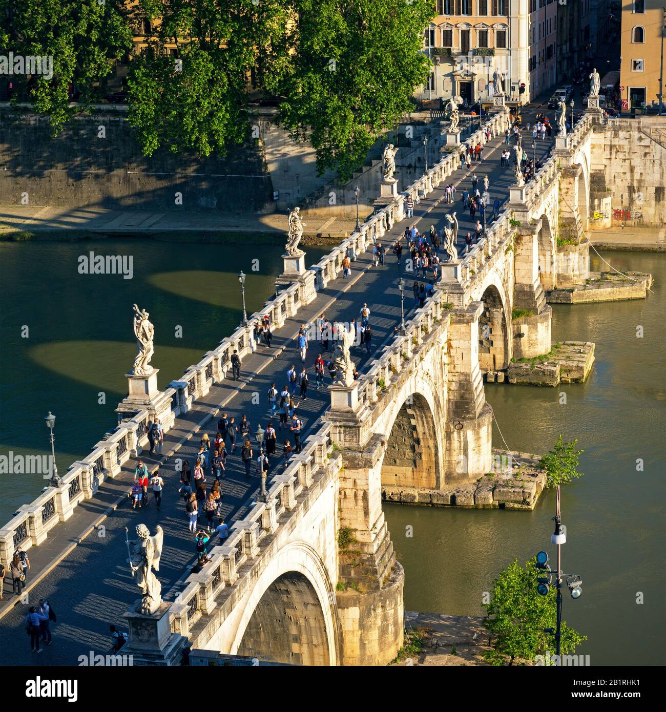 Rome bridge of angels hi-res stock photography and images - Alamy