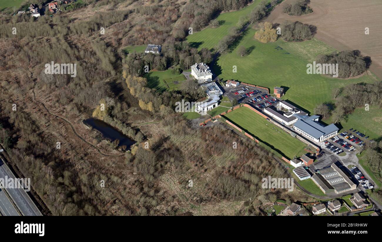 aerial view of the Croda offices at Cowick Hall, Snaith, East Cowick ...