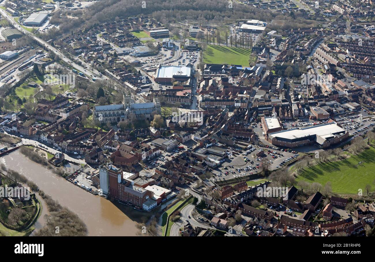 aerial view of Selby, North Yorkshire, UK Stock Photo - Alamy