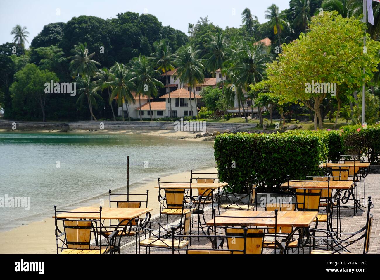 Batam Indonesia - Sitting area in Nongsa Marina Stock Photo - Alamy