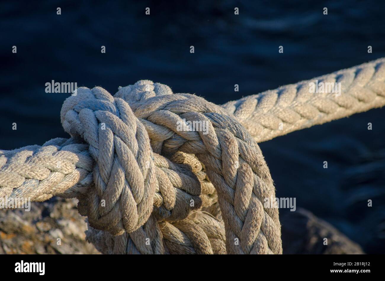 Rope in The Sea Stock Photo - Alamy