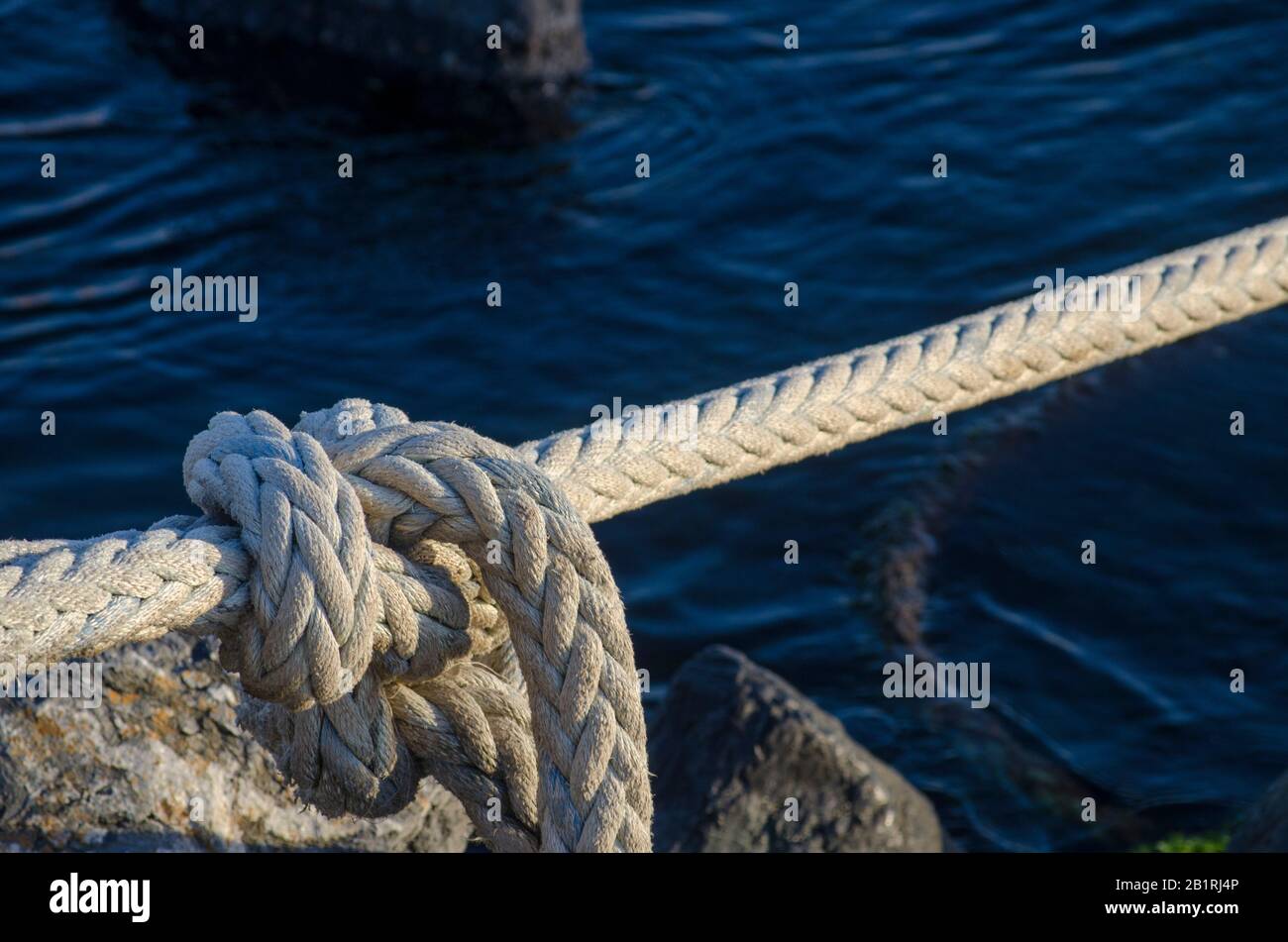 Rope in The Sea Stock Photo - Alamy