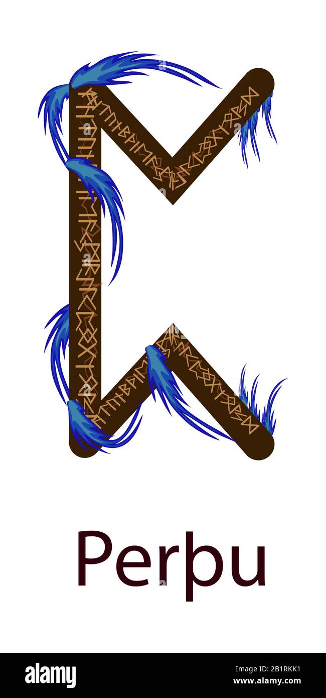 Rune Perth. Vertical projection. Scandinavian. Fleece elements of Water ...