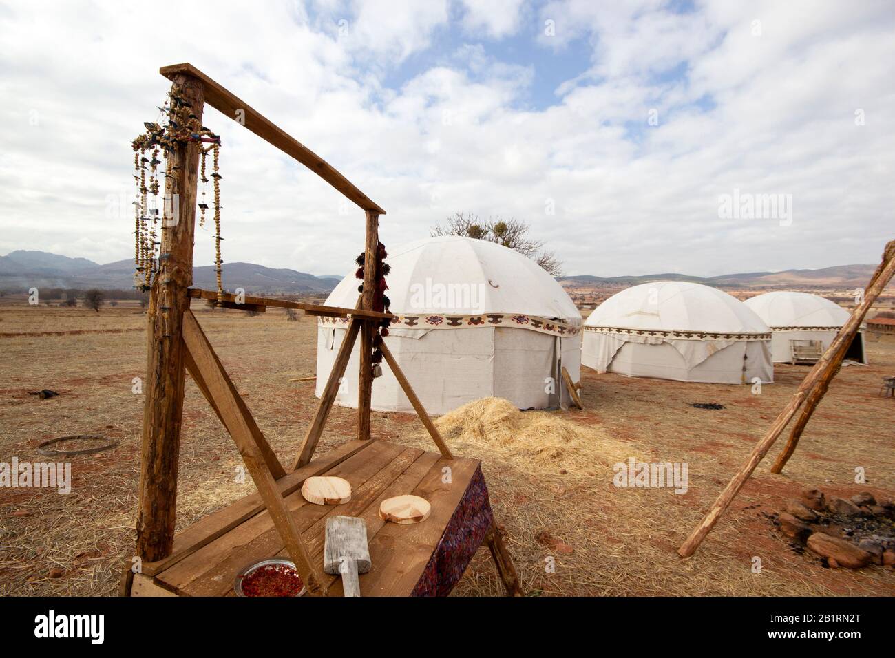 Old Nomadic Turkish Tents. Nomadic People Stock Photo - Alamy