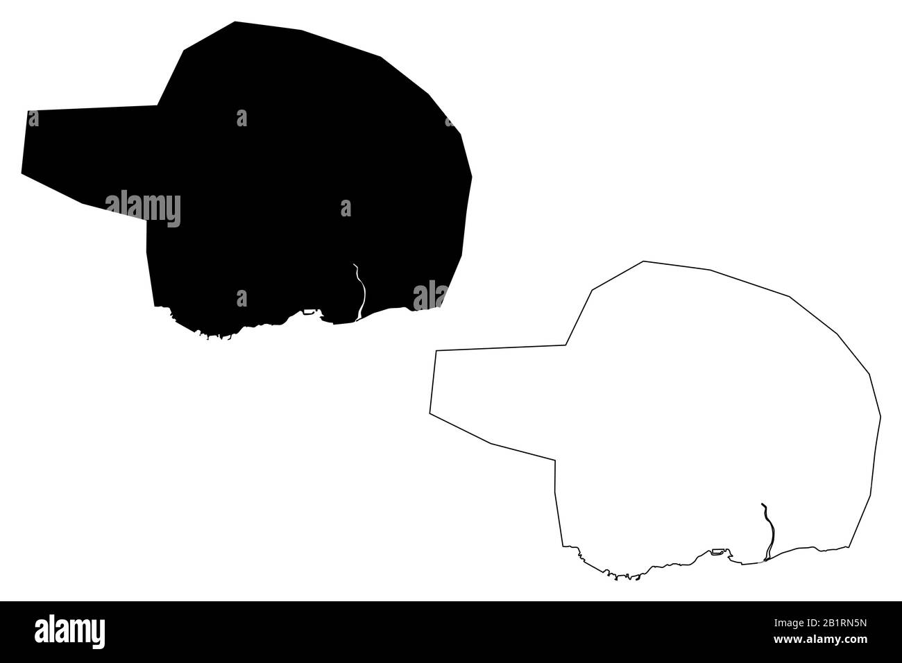 Lae City (Independent State of Papua New Guinea, Morobe) map vector ...